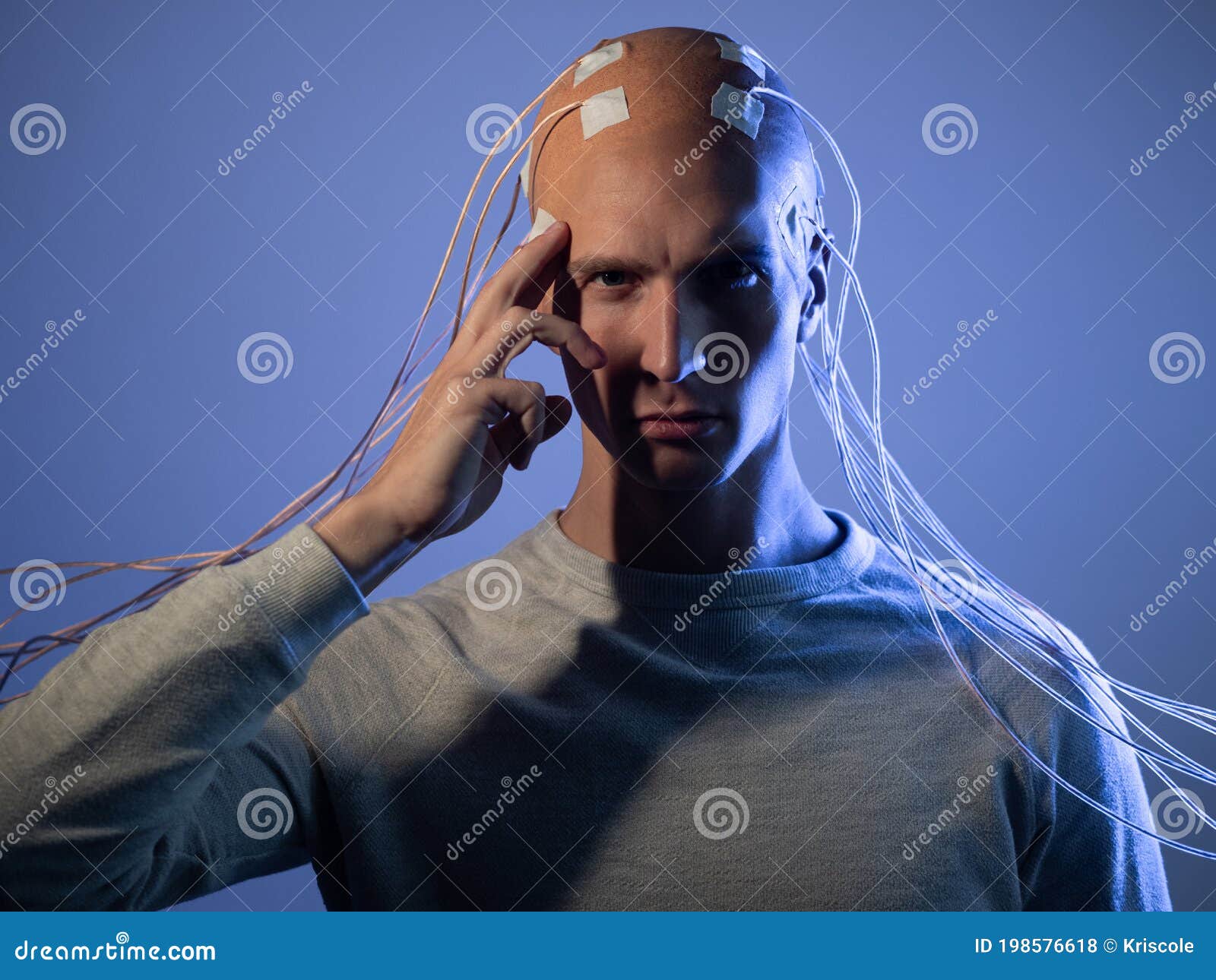 Neurointerface, Brain - Computer Communication. Cyberpunk Concept Stock ...