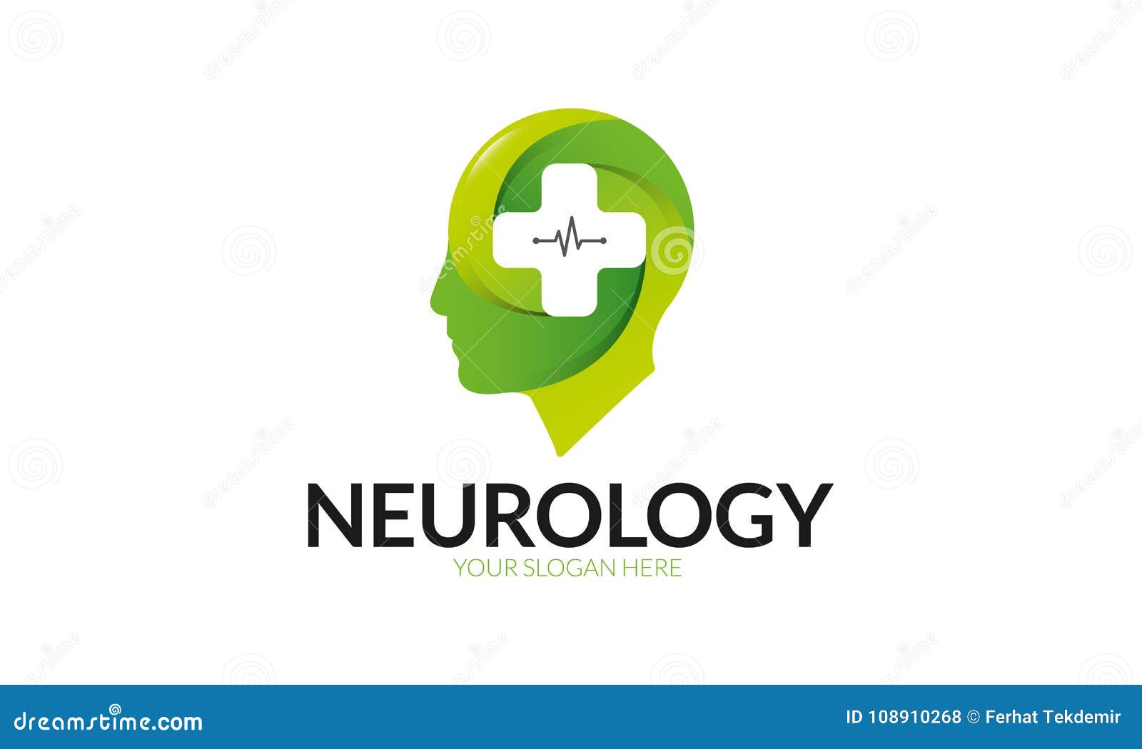 Neurologia Logo Template ilustração stock. Ilustração de cérebro ...