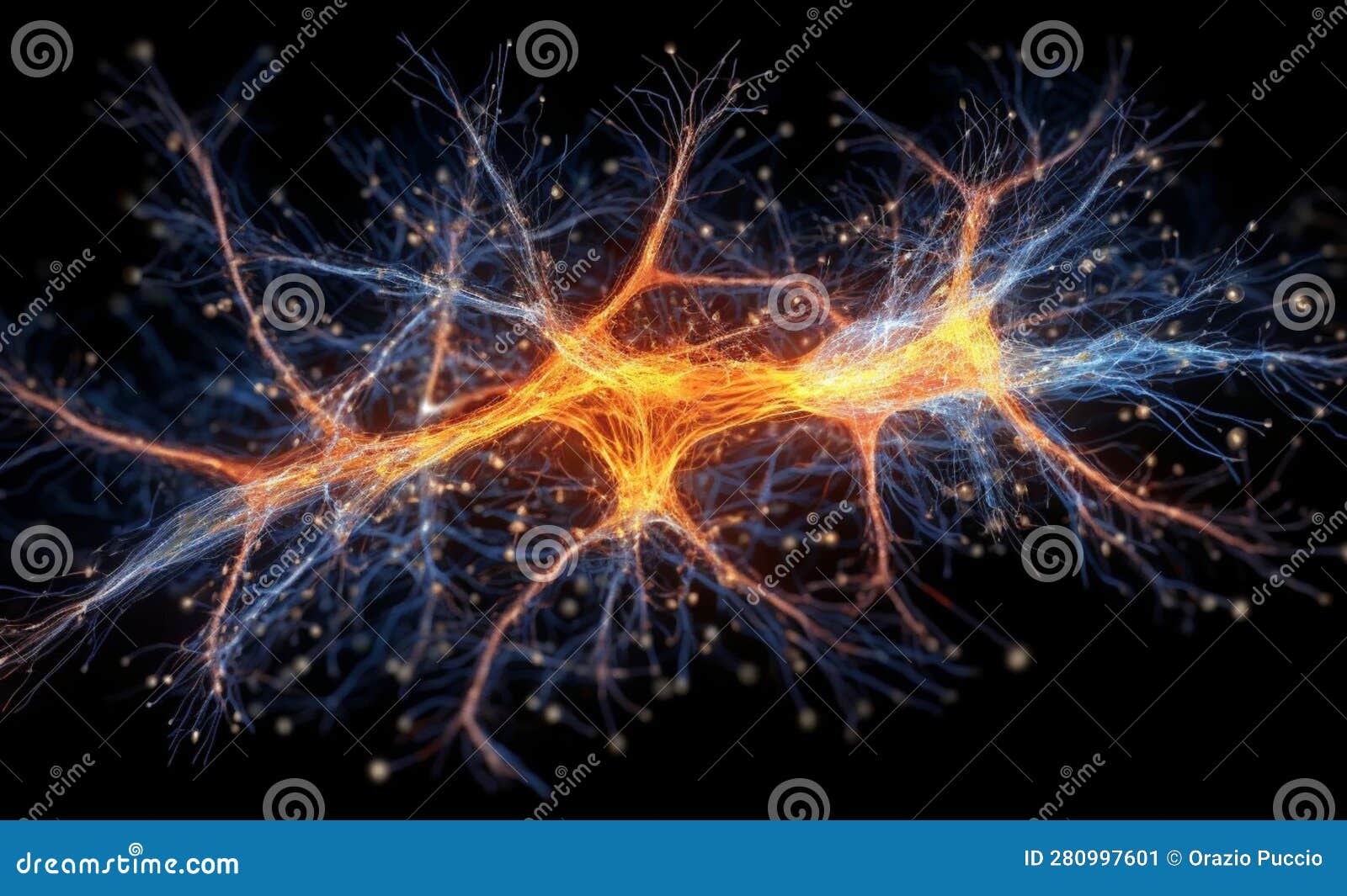 Neurological Medicine - New Neuron in the Brain. Stock Illustration ...