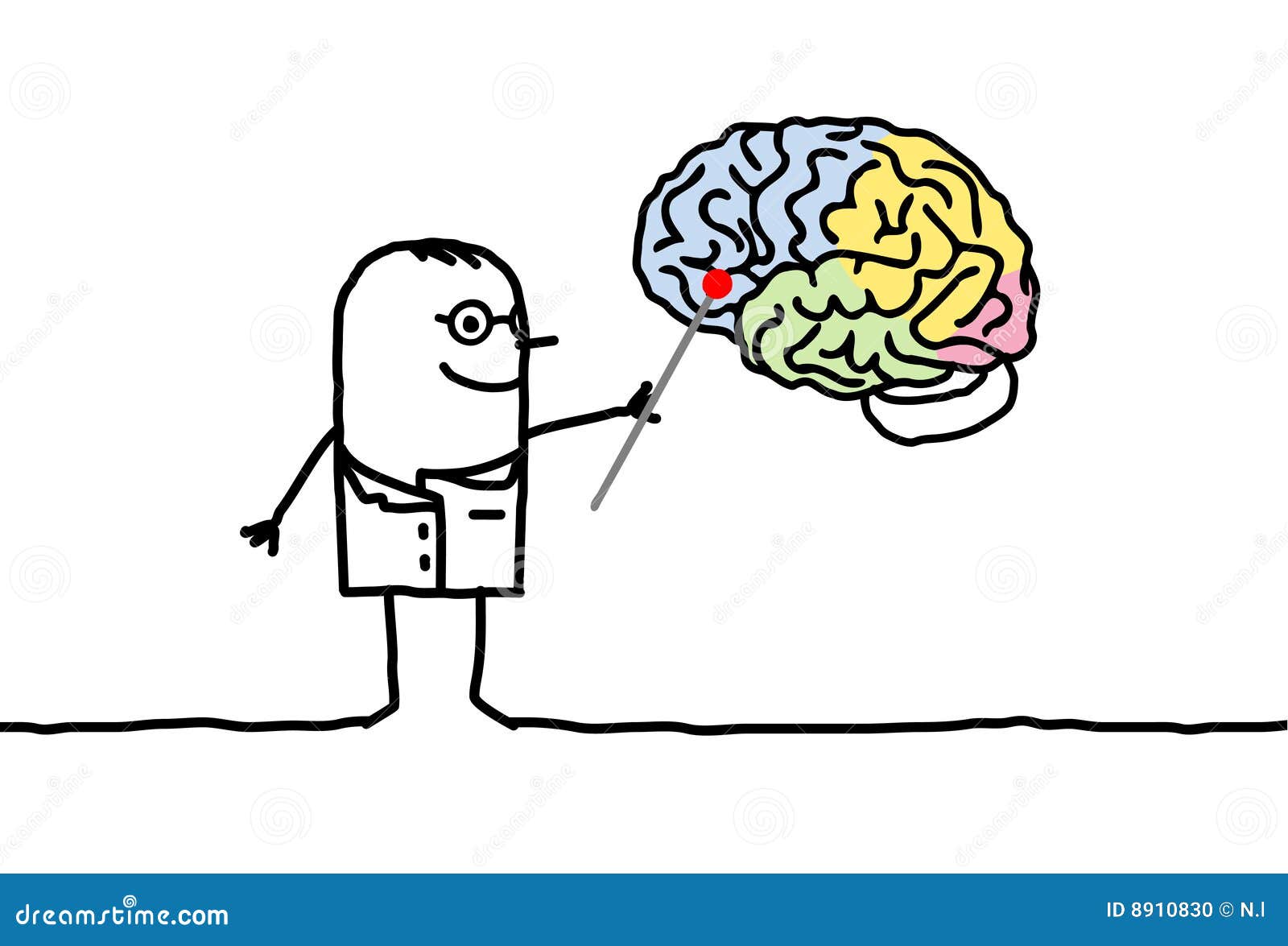 Neurology stock vector. Illustration of brain, bonhomme - 8910830