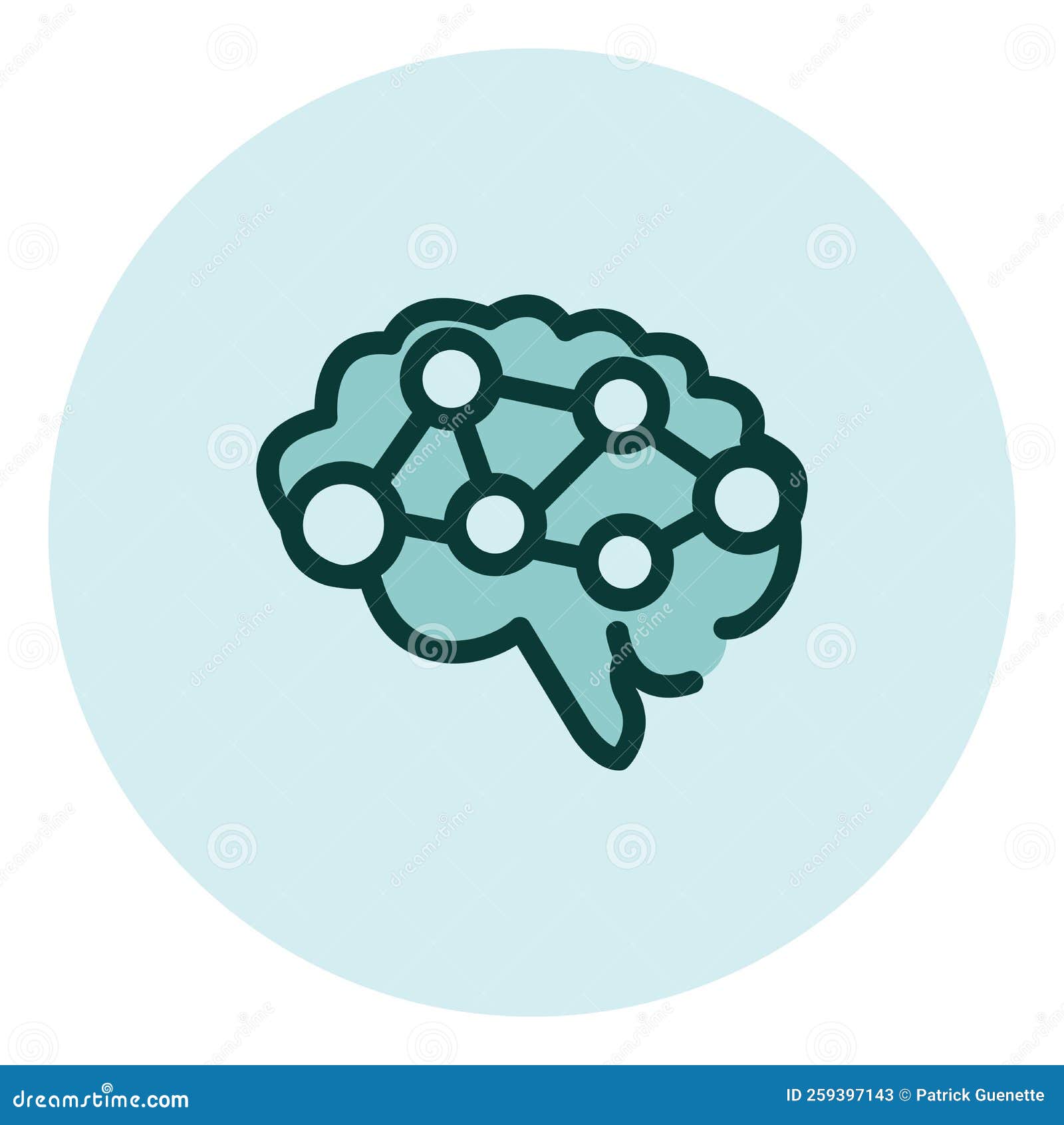 Neurology brain, icon stock vector. Illustration of intelligence ...