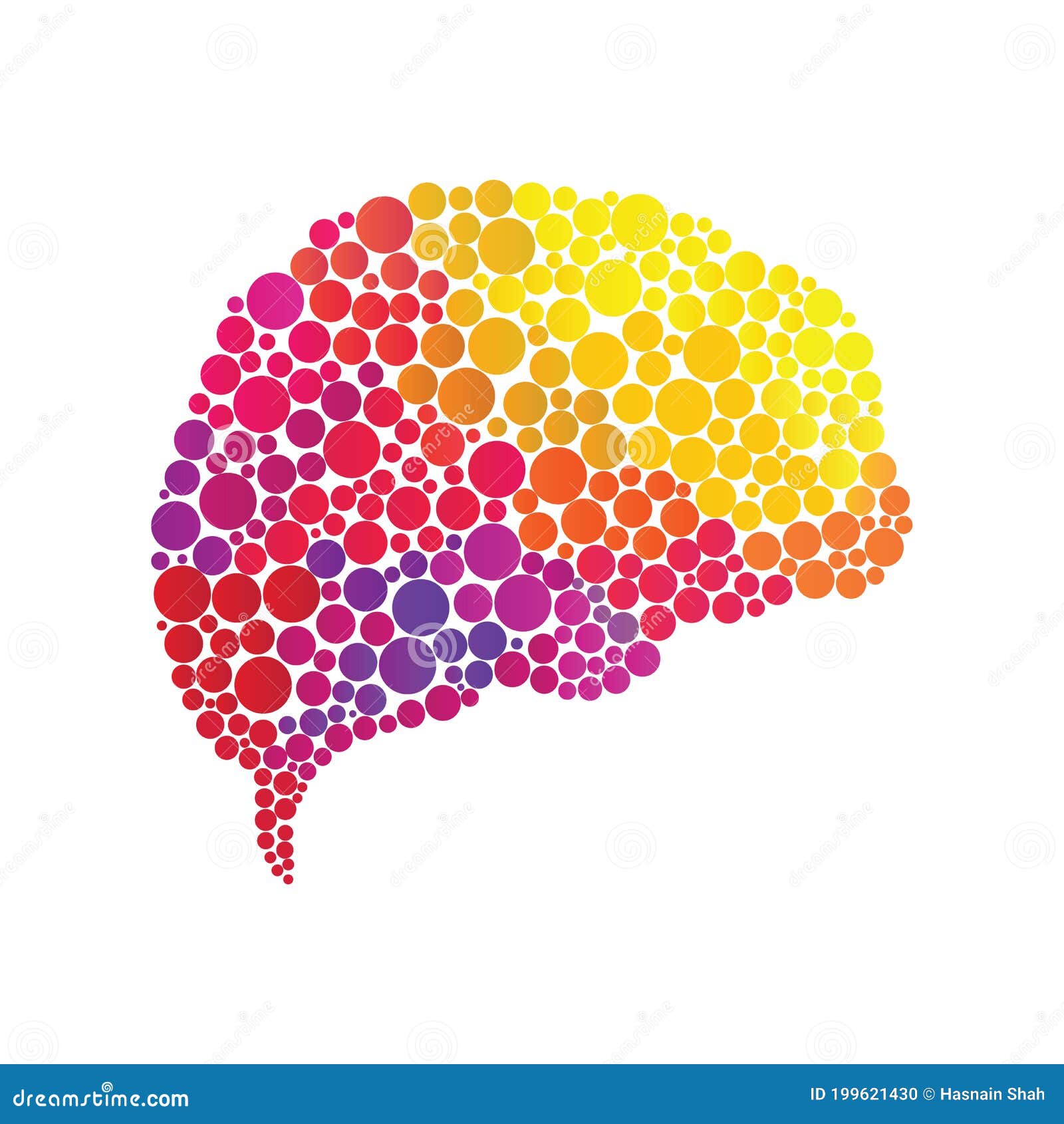 Bubbles Brain Vector Template Design. Stock Vector - Illustration of ...