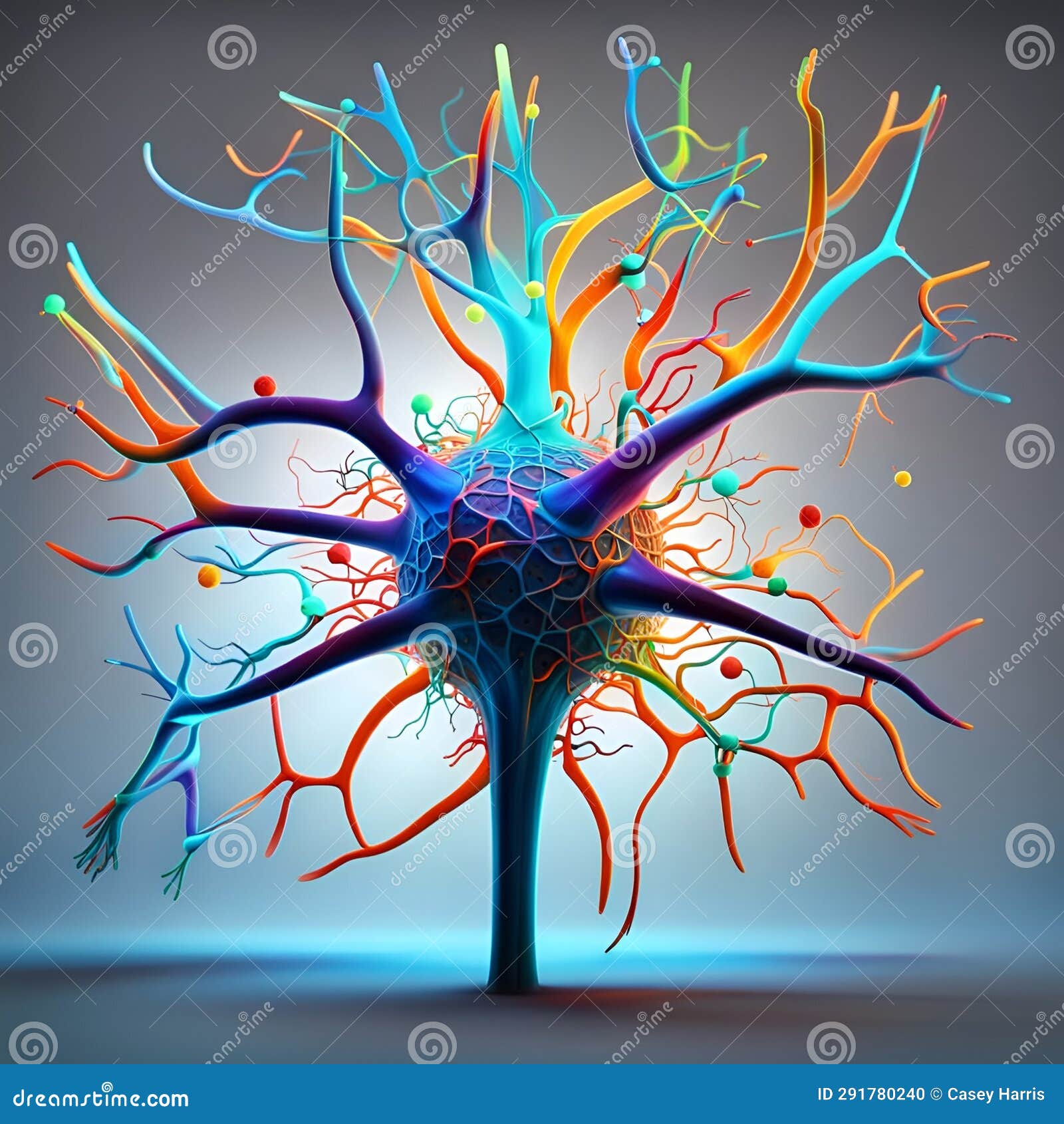 Neuron Activity Illustration Stock Illustration - Illustration of ...