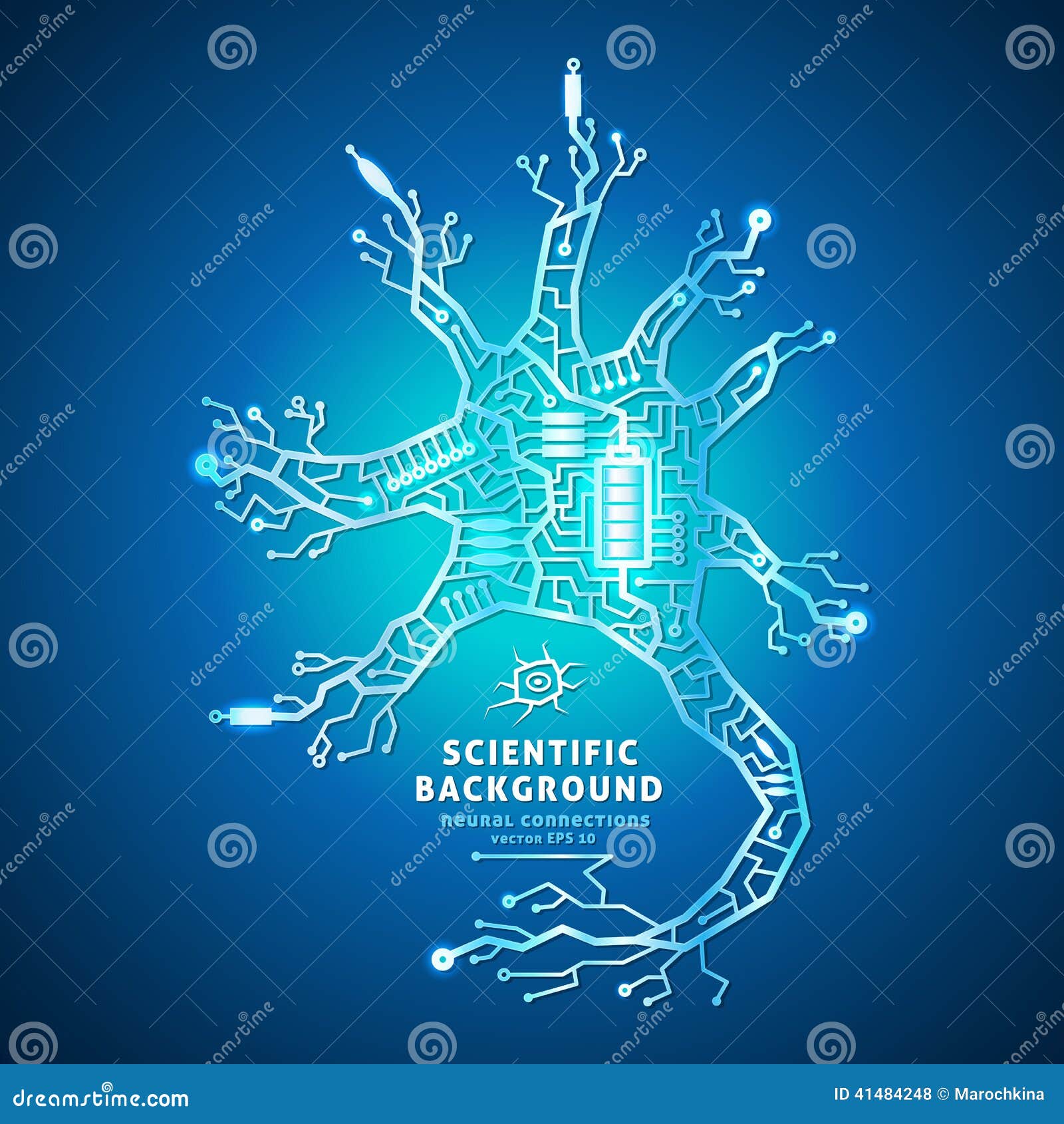 Neuron Electrical Circuit Stock Illustrations – 182 Neuron Electrical ...