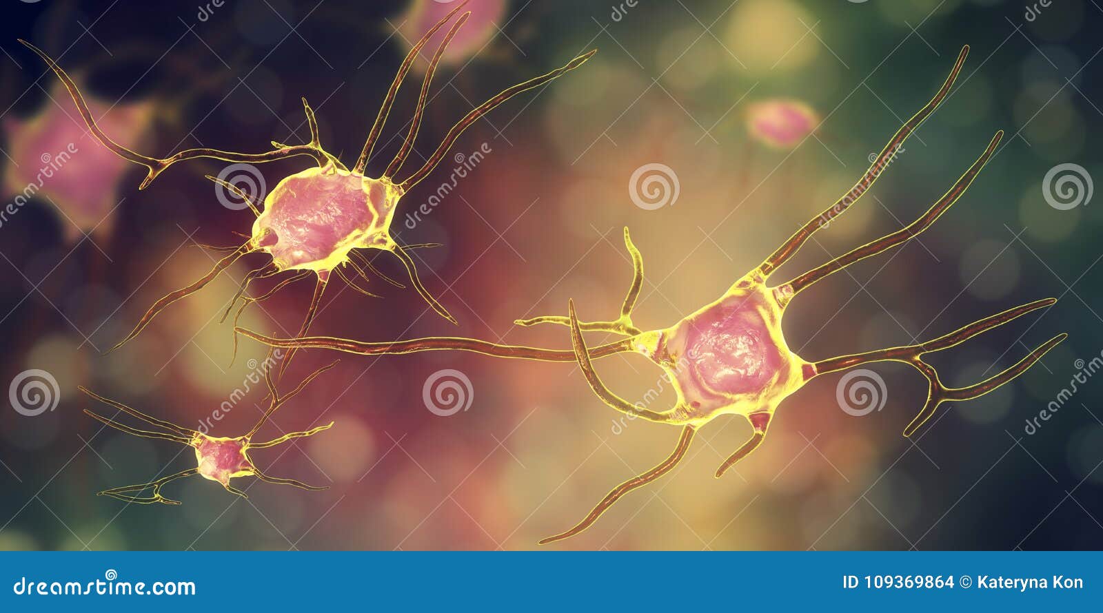 Neuron, brain cell stock photo. Image of biological - 109369864
