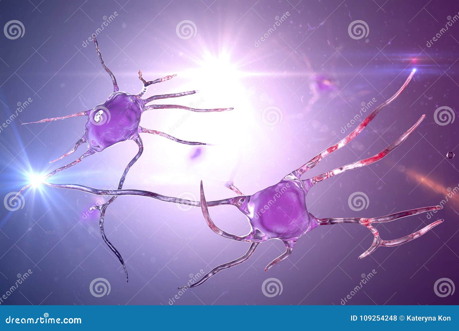 Neuron Brain Cell, Neural Network Stock Illustration - Illustration of ...