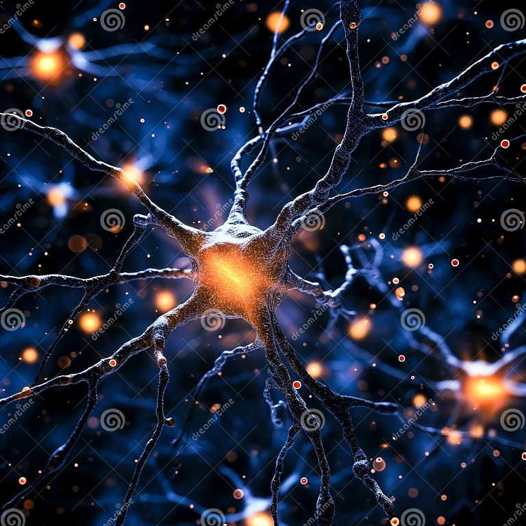 Neuronal Network Activity stock photo. Image of intelligence - 308250358