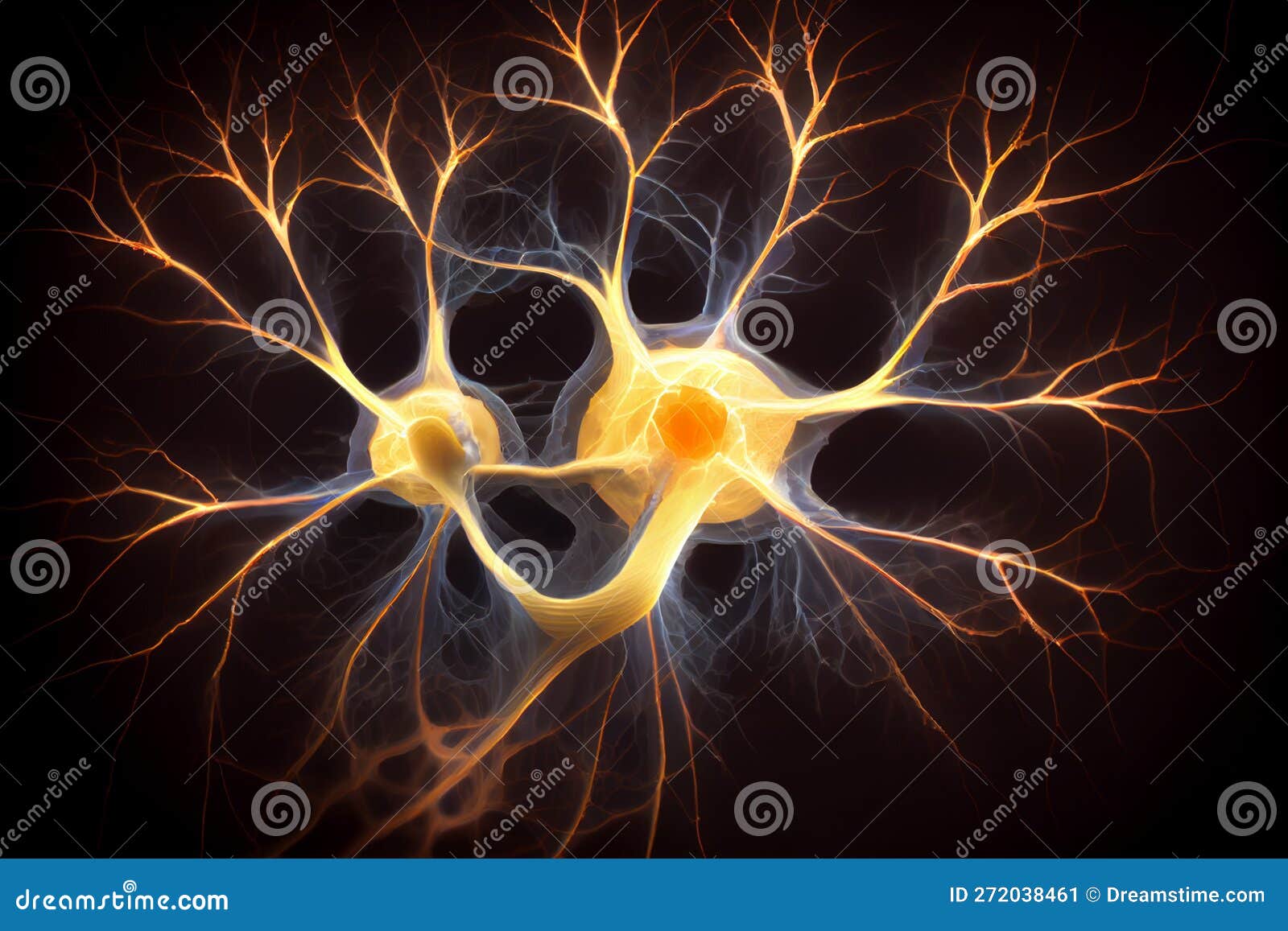 Neuron Cell. Fractal Abstract Background Stock Illustration ...