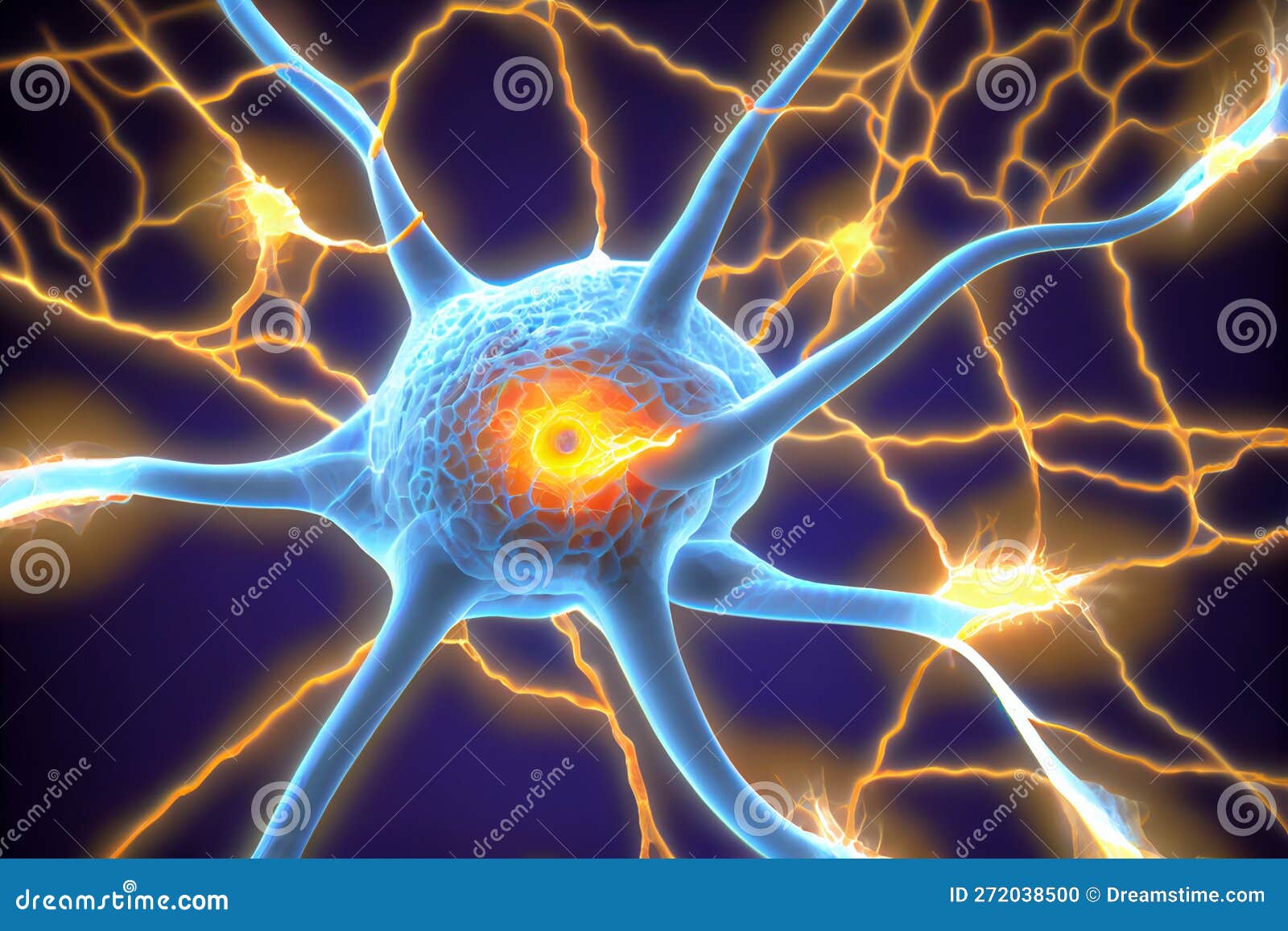 Neuron Cell. Fractal Abstract Background Stock Illustration ...
