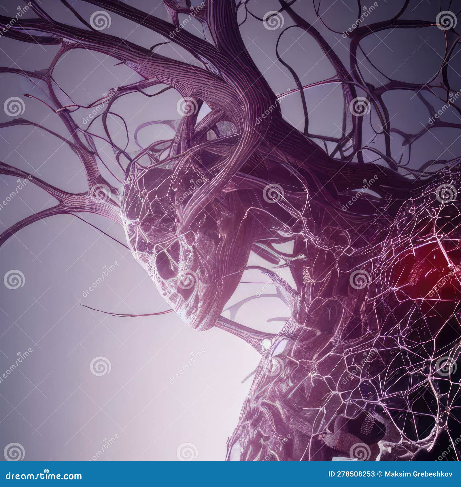 Neuron Cell Model. Generative AI Stock Illustration - Illustration of ...