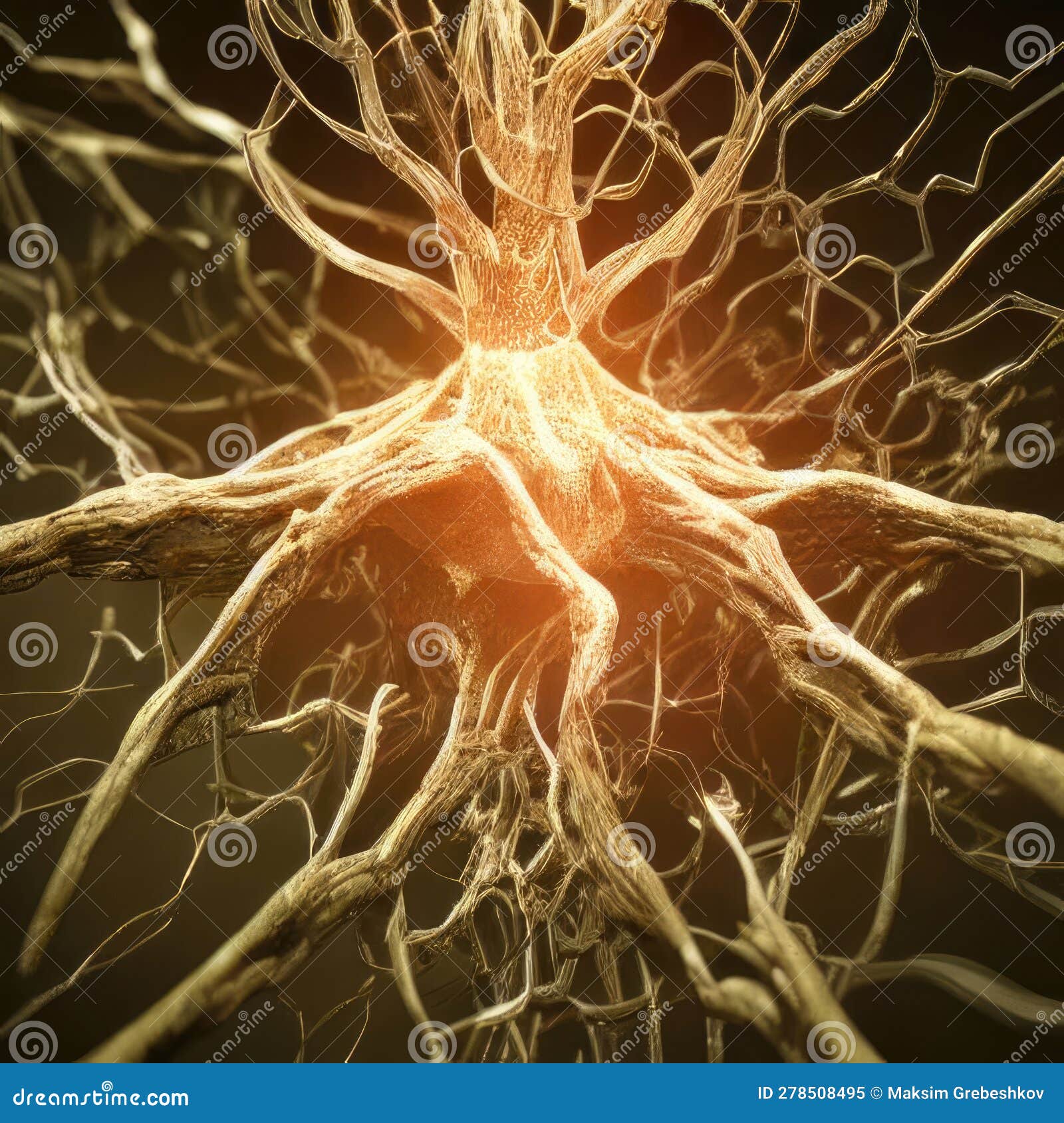Neuron Cell Model. Generative AI Stock Illustration - Illustration of ...