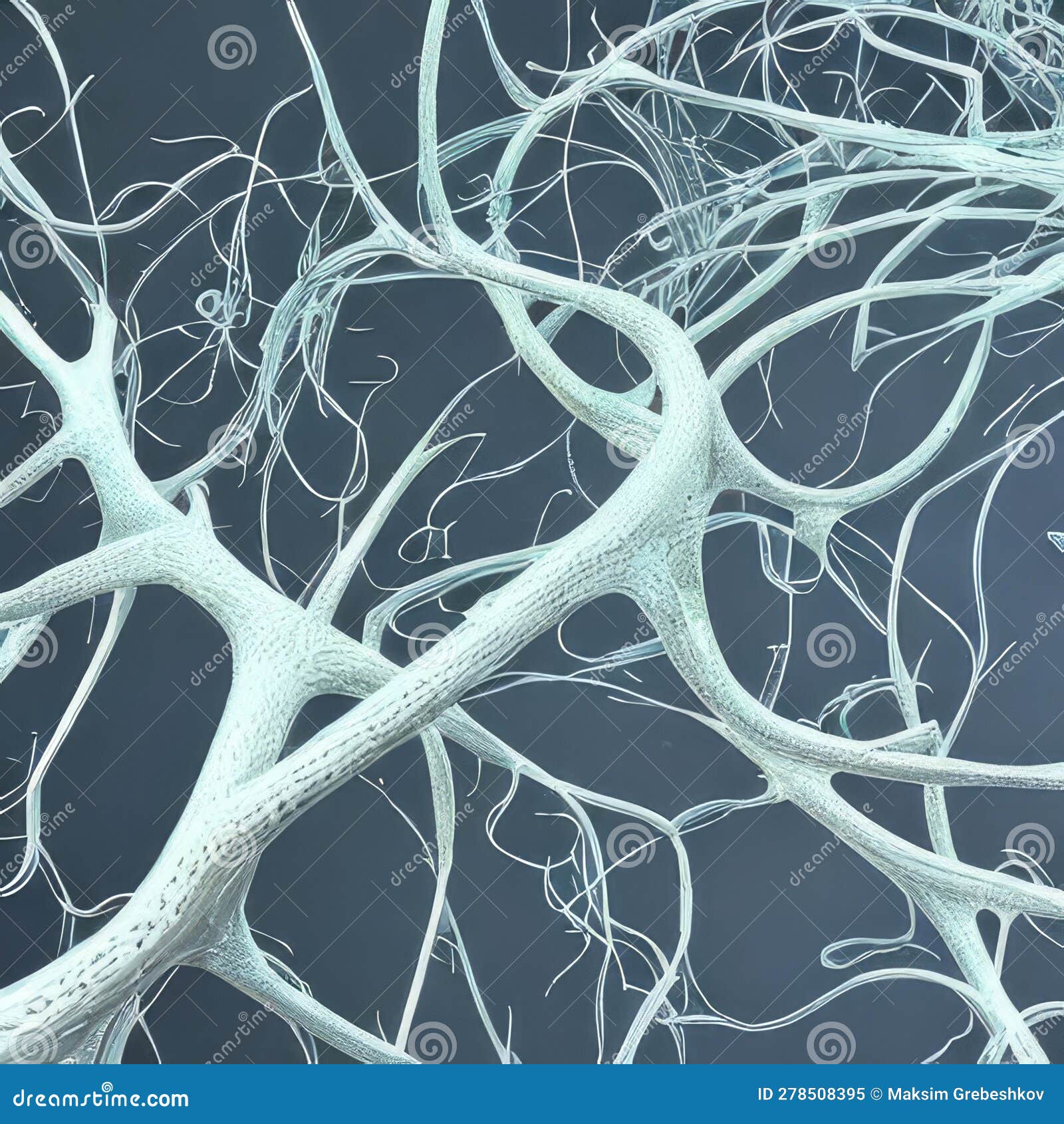 Neuron Cell Network Model. Generative AI Stock Illustration ...