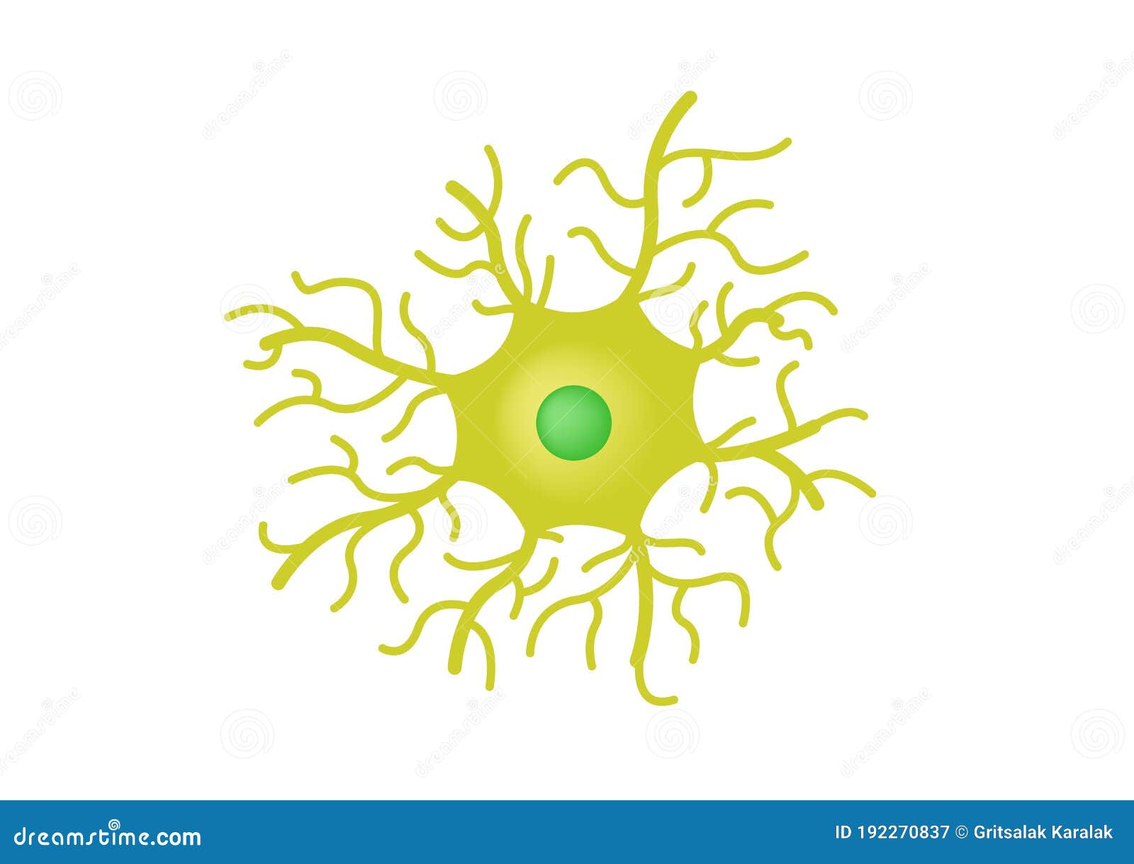 Neuron cell vector stock vector. Illustration of axon - 192270837