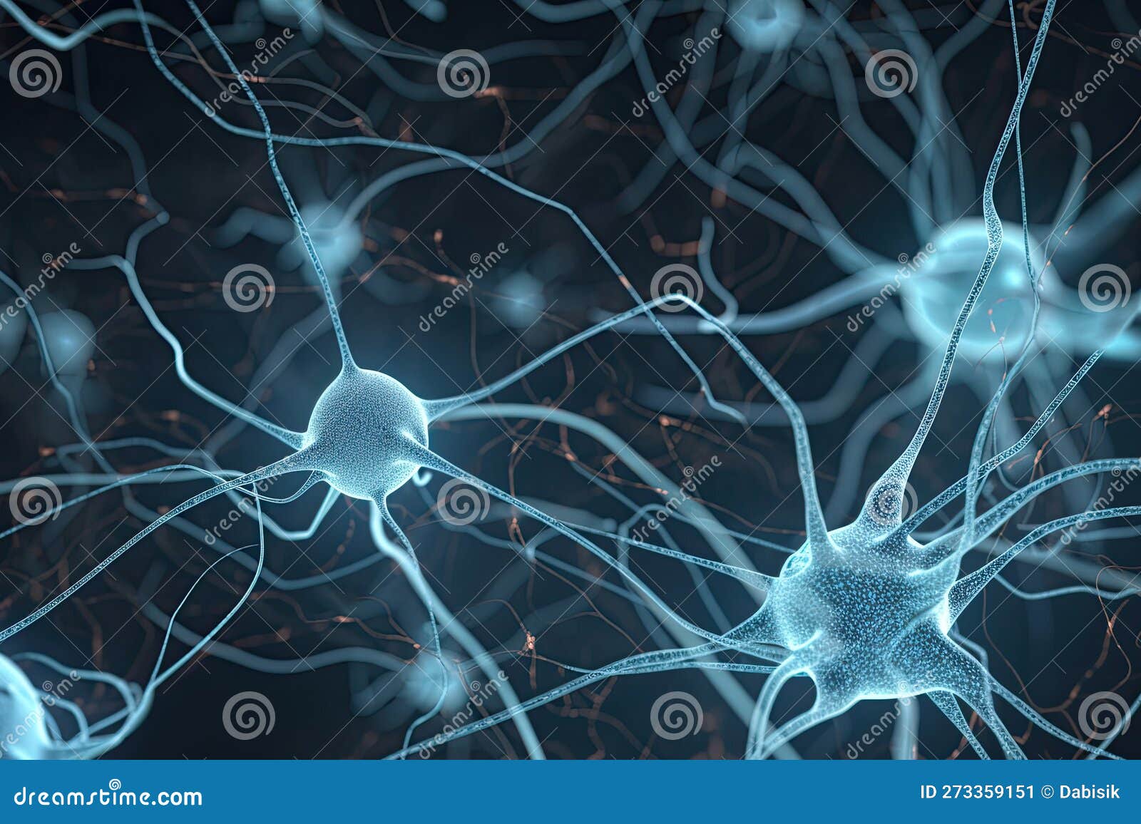 Neuron Cells on Abstract Background, Neural Connections in the Human ...