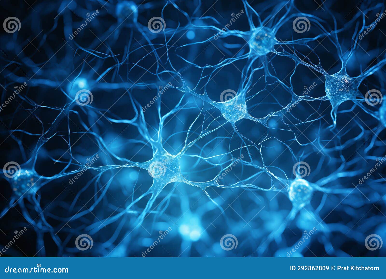 Neuronal Structure With An Orange Synapse On Black Background Royalty ...