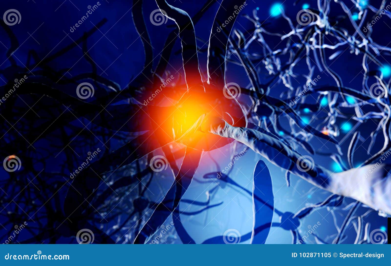 Neuron Cells Building a Neural Network Stock Illustration ...