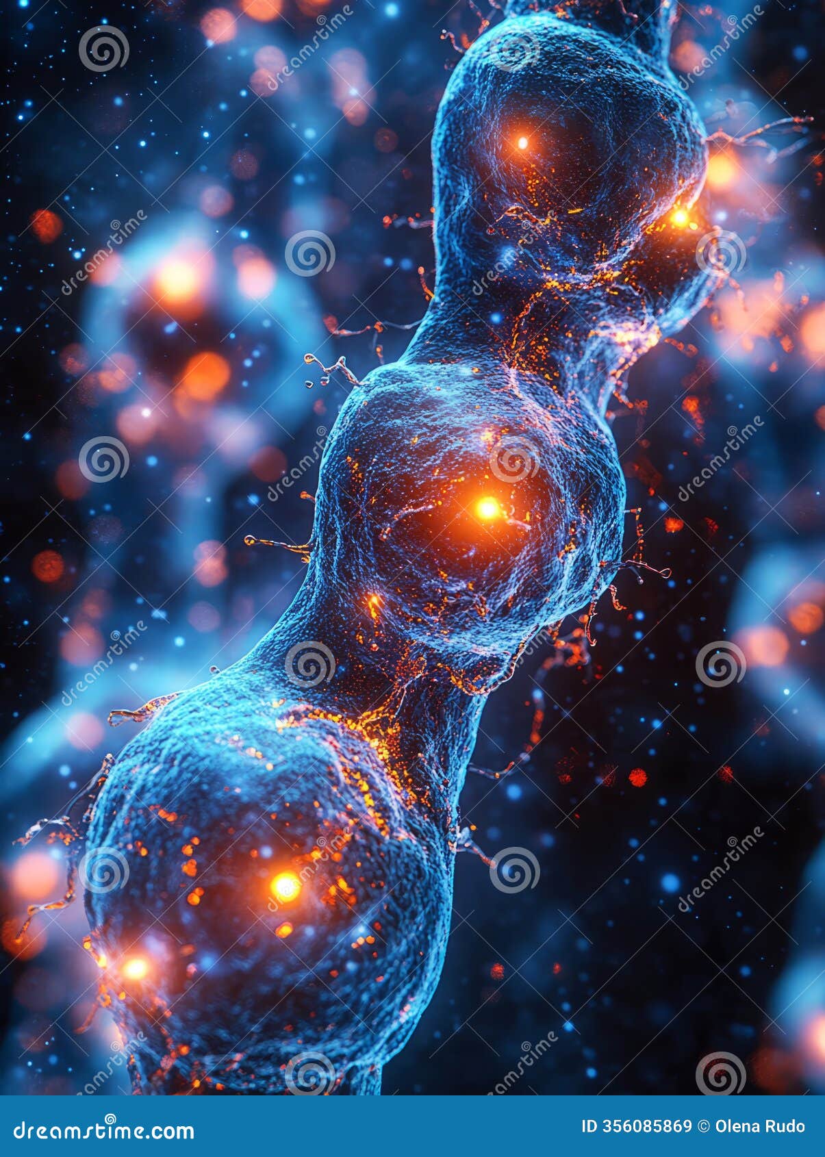 Microscopic View of Neuron Cells Firing and Communicating with Synapses ... Microscopic View of Neuron Cells Firing and Communicating with Synapses ...