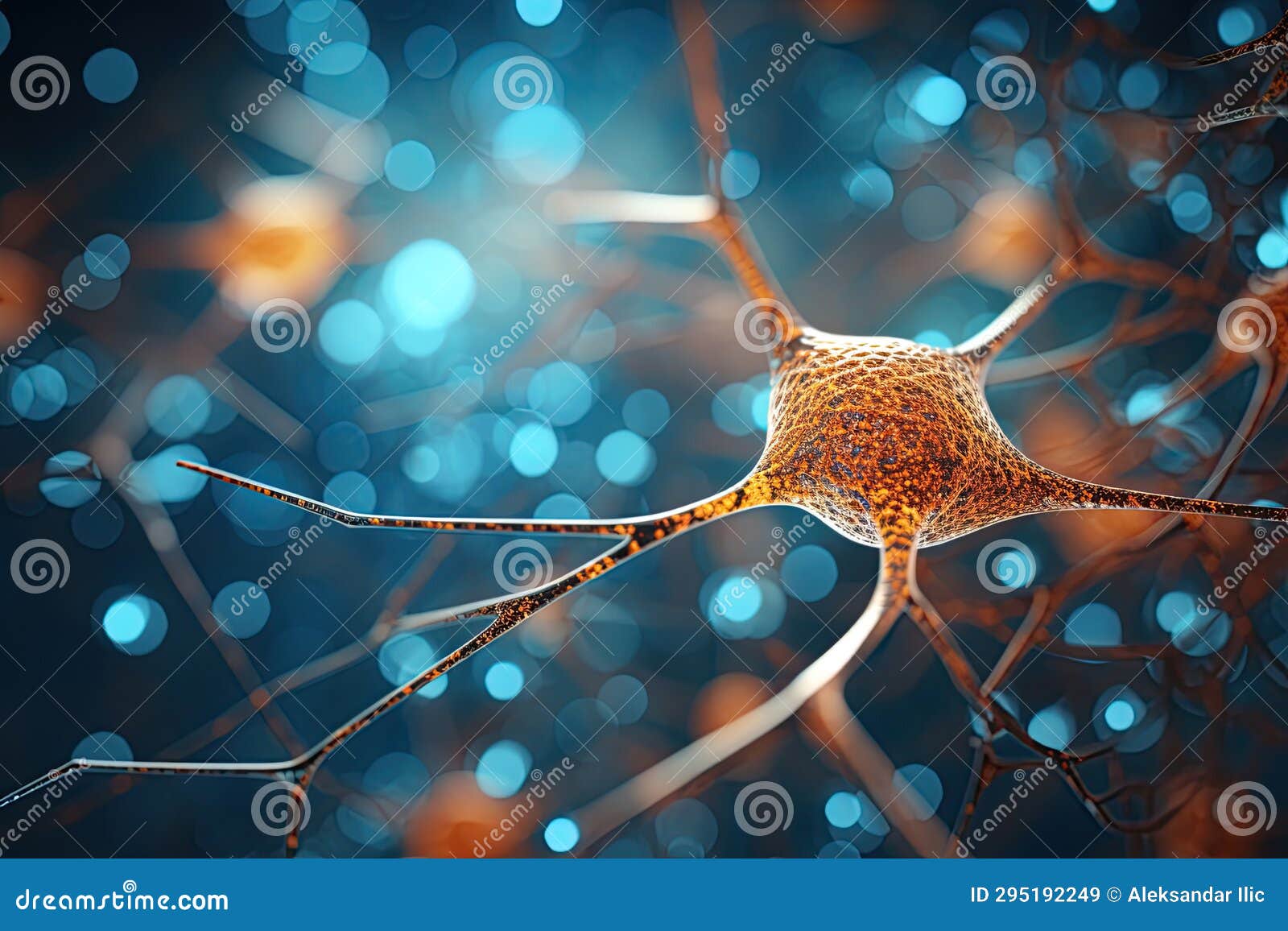Neuron Cells Viewed Under the Microscope. Ai Generative Stock Image ...