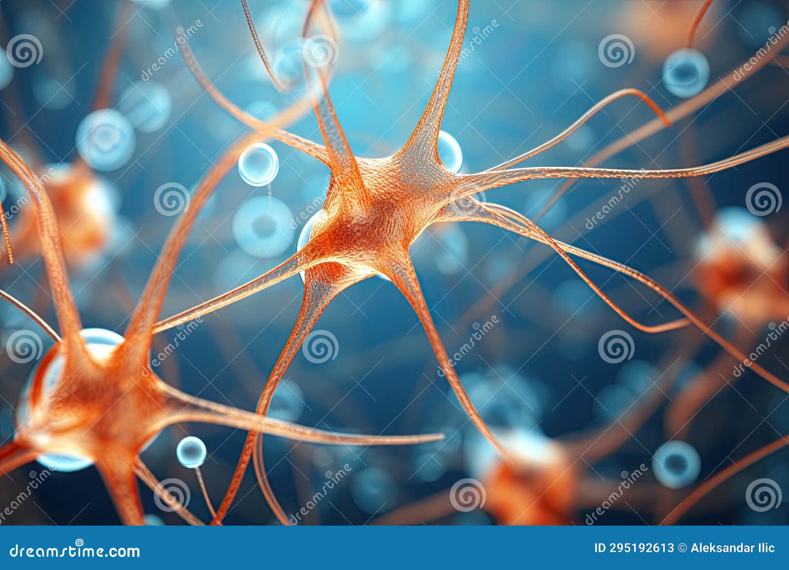 Neuron Cells Viewed Under the Microscope. Ai Generative Stock Image ...