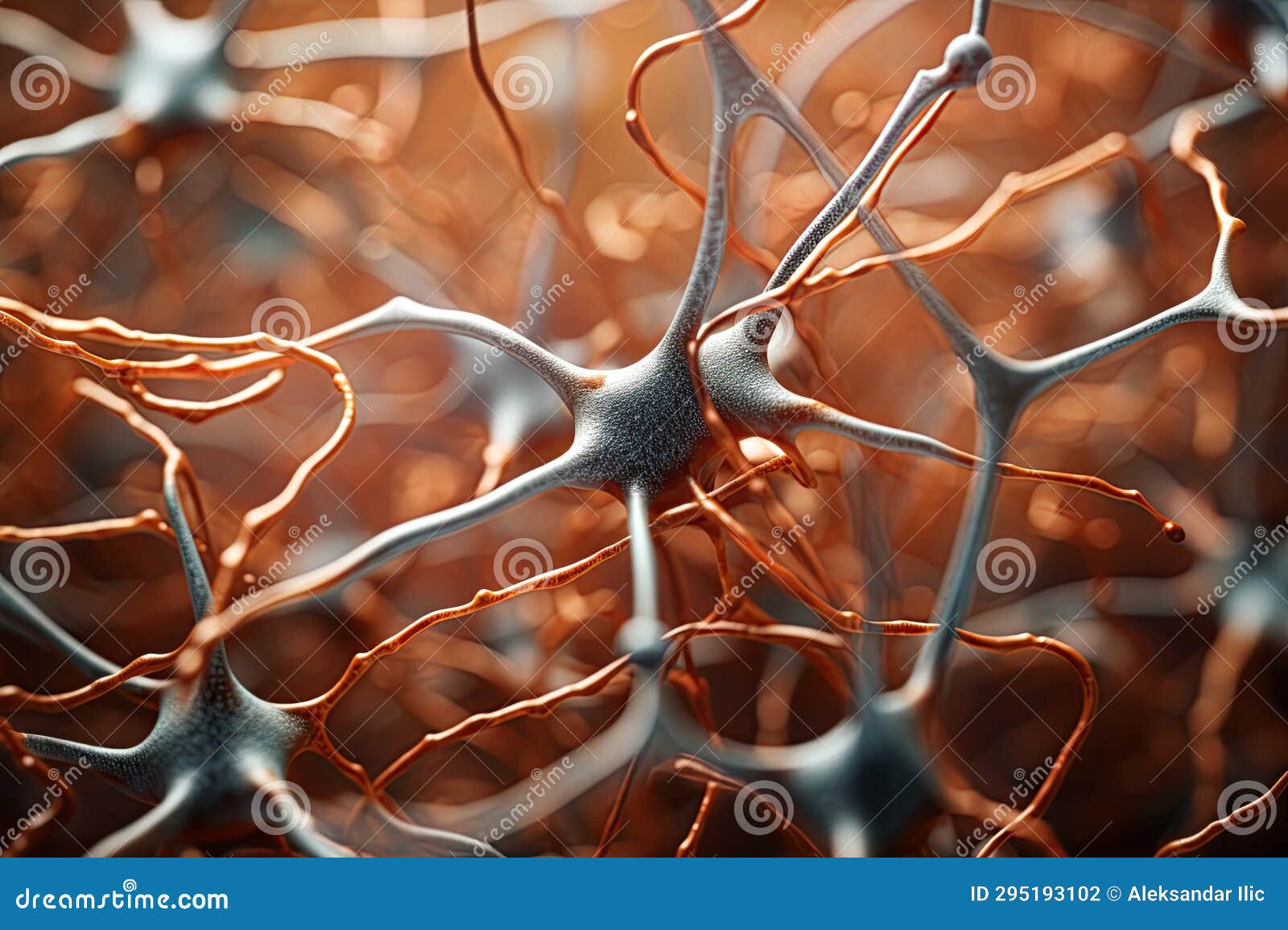 Neuron Cells Viewed Under the Microscope. Ai Generative Stock ...