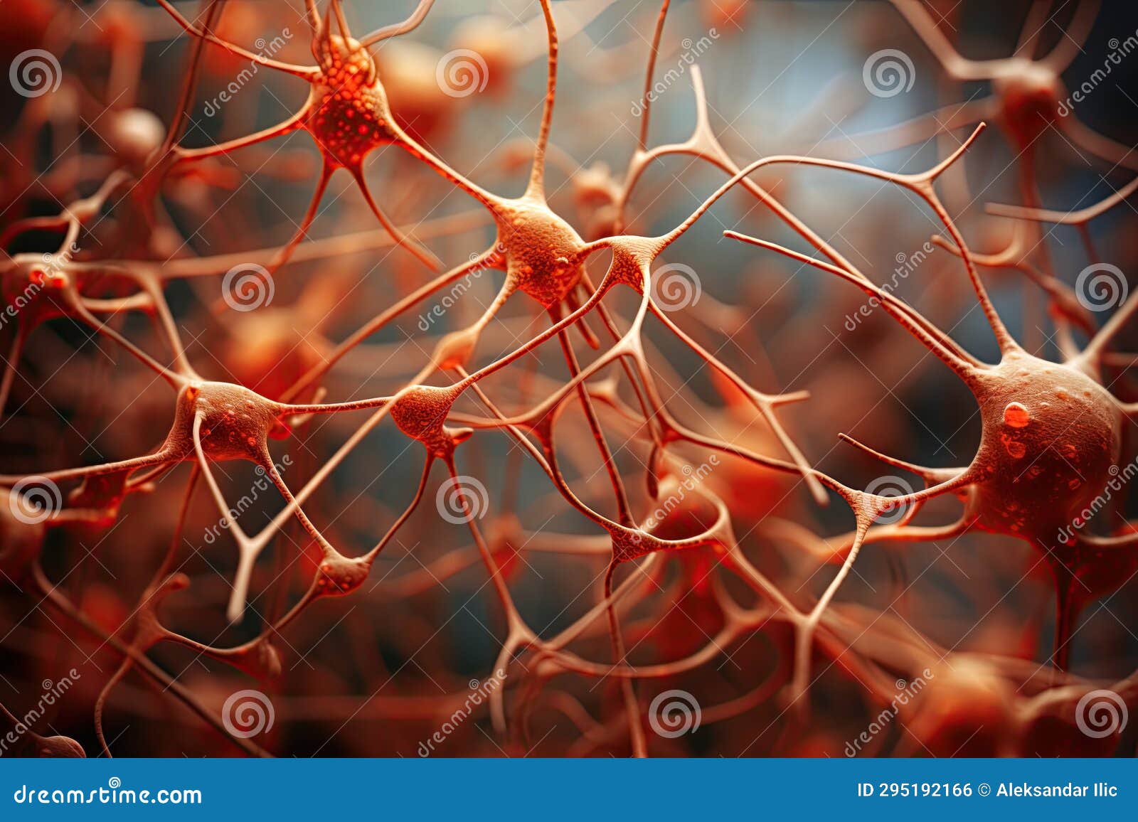 Neuron Cells Viewed Under the Microscope. Ai Generative Stock ...