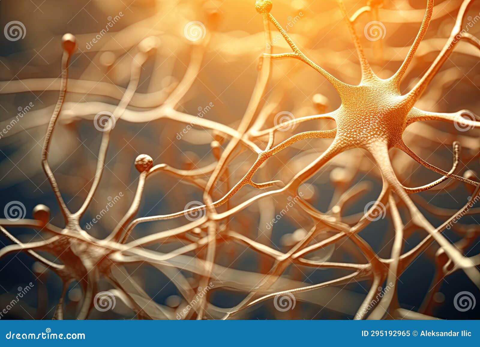 Neuron Cells Viewed Under the Microscope. Ai Generative Stock Image ...