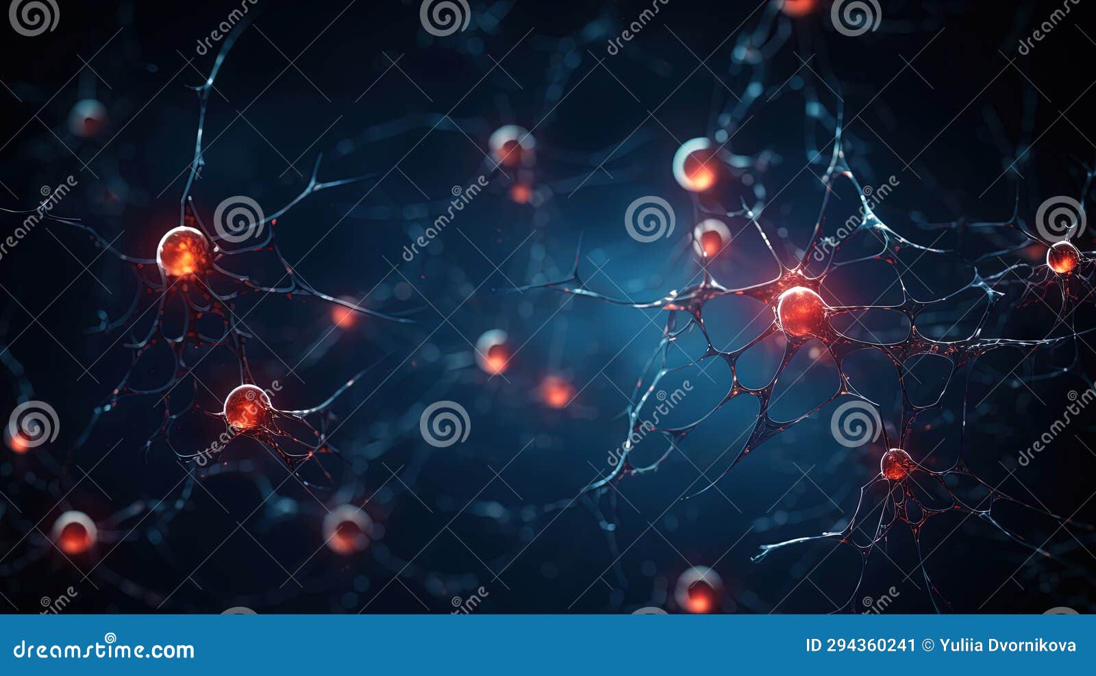 Neuron Complex Connection. Neural Net. Research of Nerve Network. Human ...