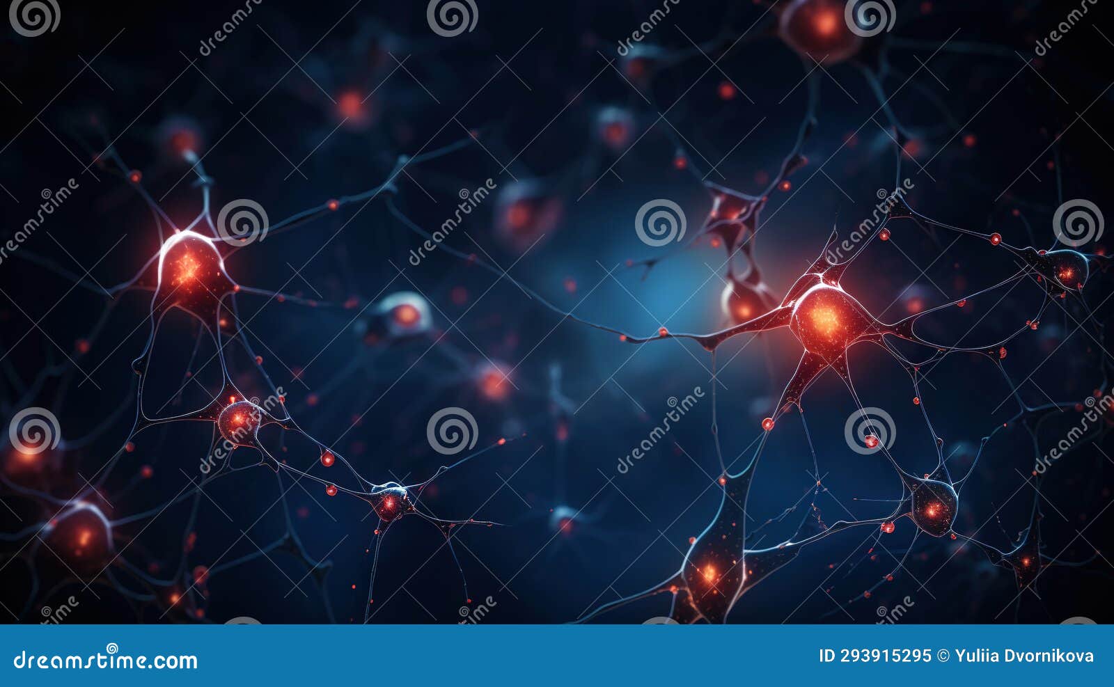 Neuron Complex Connection. Neural Net. Research of Nerve Network. Human ...