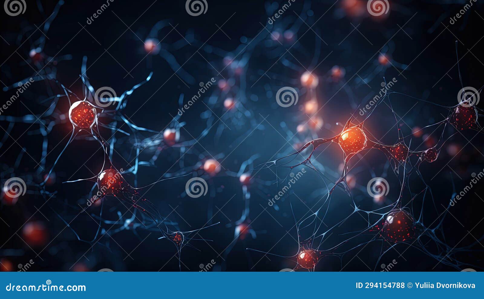 Neuron Complex Connection. Neural Net. Research of Nerve Network. Human ...