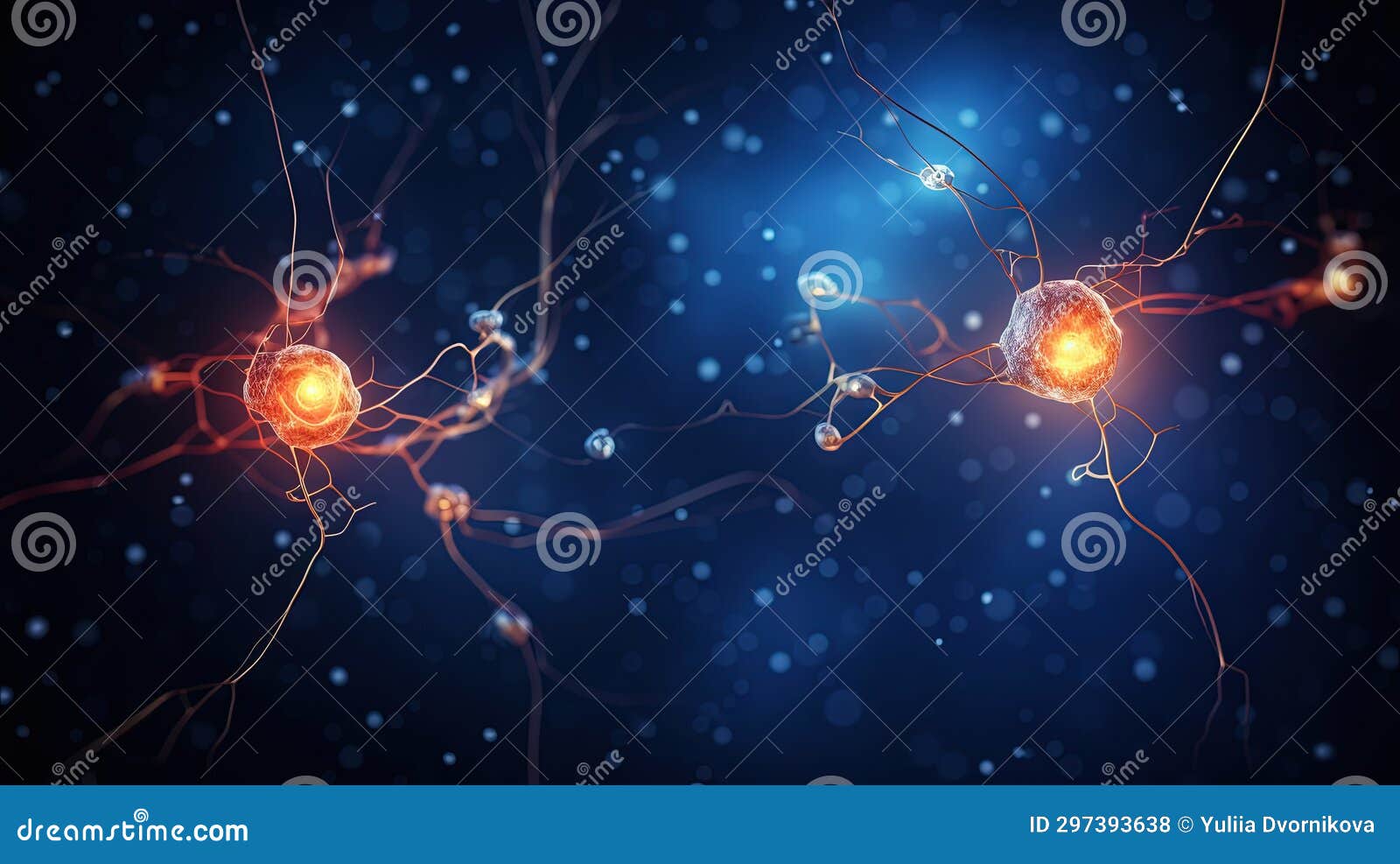 Neuron Complex Connection. Neural Net. Research of Nerve Network. Human ...