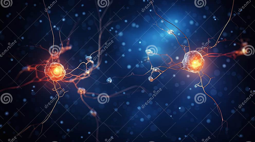 Neuron Complex Connection. Neural Net. Research of Nerve Network. Human ...