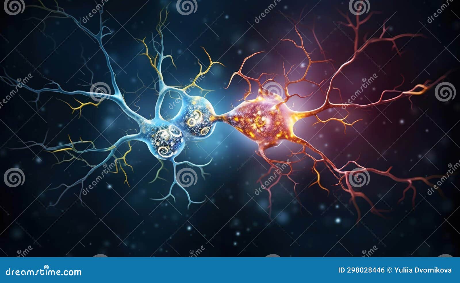 Neuron Complex Connection. Neural Net. Research of Nerve Network. Human ...