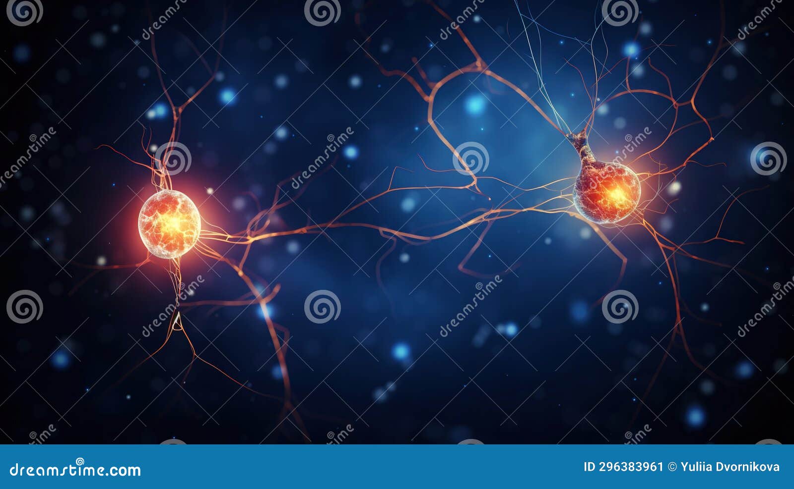 Neuron Complex Connection. Neural Net. Research of Nerve Network. Human ...