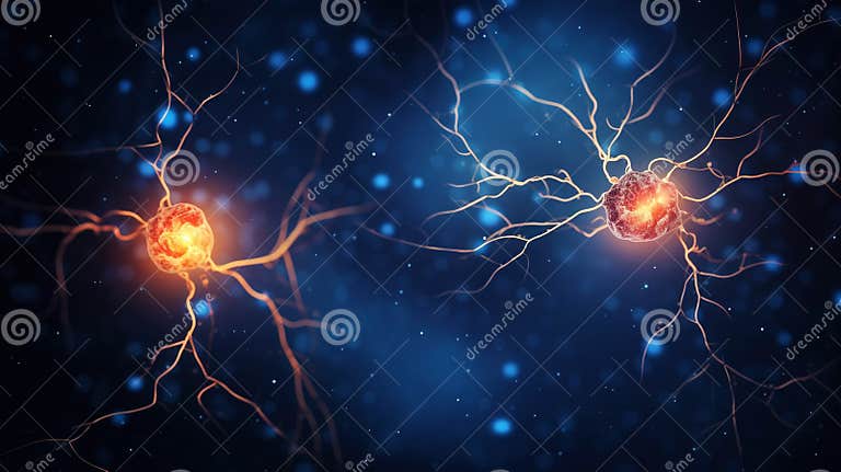 Neuron Complex Connection. Neural Net. Research of Nerve Network. Human ...