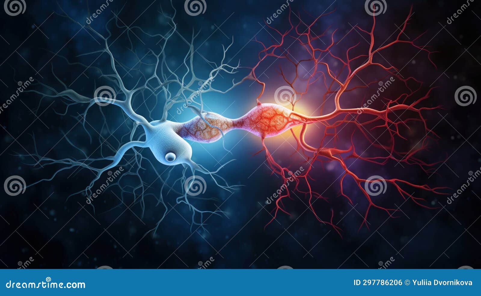 Neuron Complex Connection. Neural Net. Research of Nerve Network. Human ...