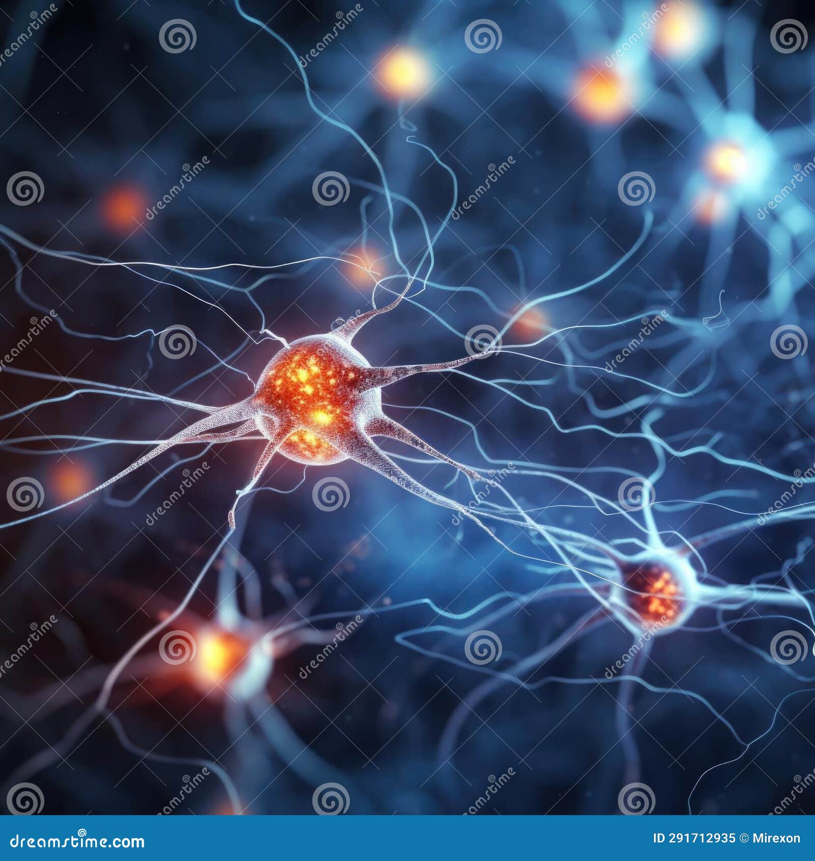 Neuron Conceptual Image of Human Nervous System. Stock Illustration ...