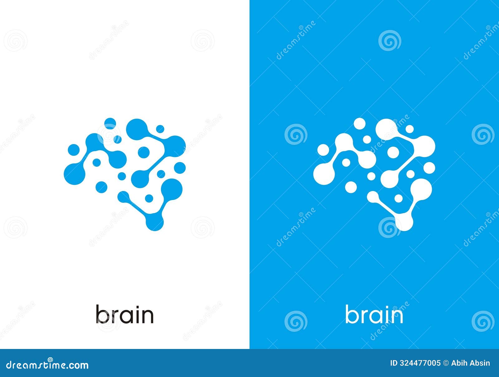 Neuron Connection Logo. Human Brain Technology Symbol Stock Vector ...