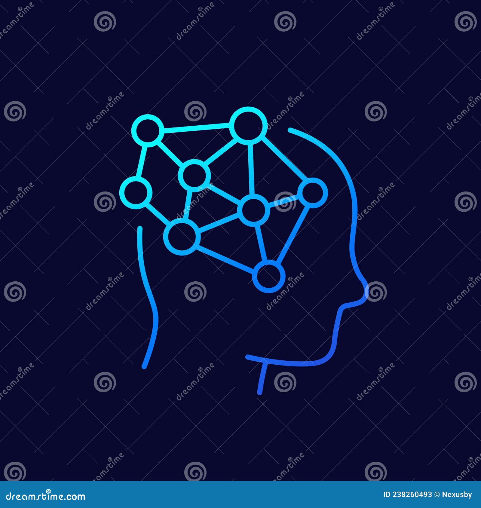 Neuron Connections Line Icon, Vector Stock Vector - Illustration of ...