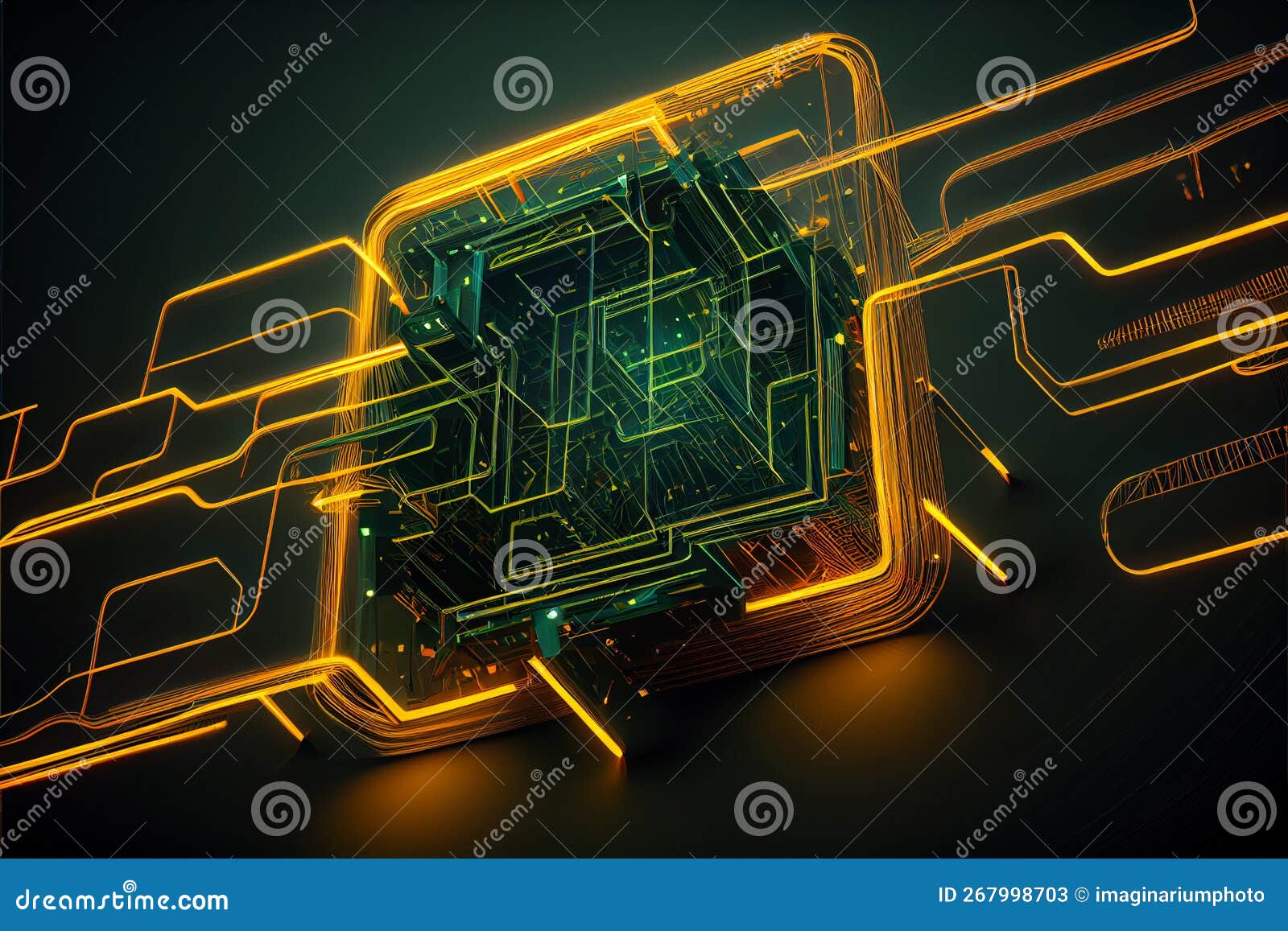 Neuron Connectivity Concept with High-Tech Structure. Technology Modern ...