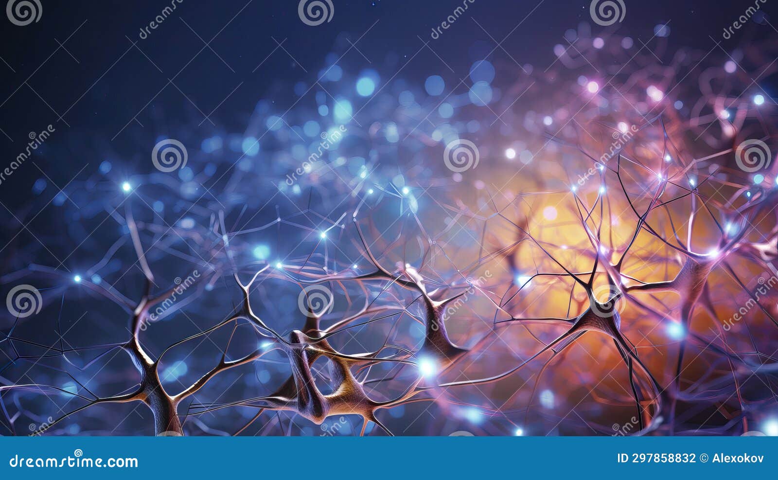 Neuron. 3D Illustration. Neuron Structure. Neuron Cell. Neuron Cell ...