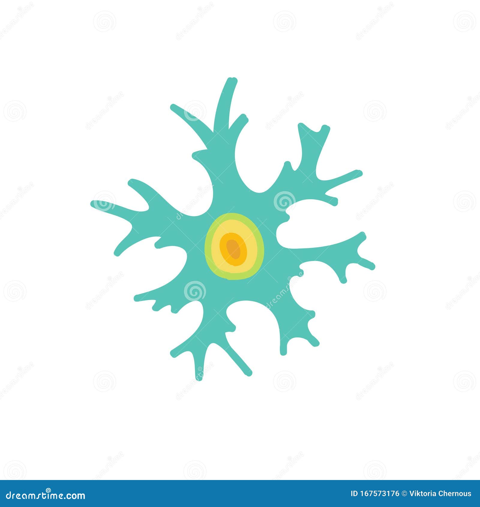 Neuron Doodle Icon, Vector Illustration Stock Illustration ...