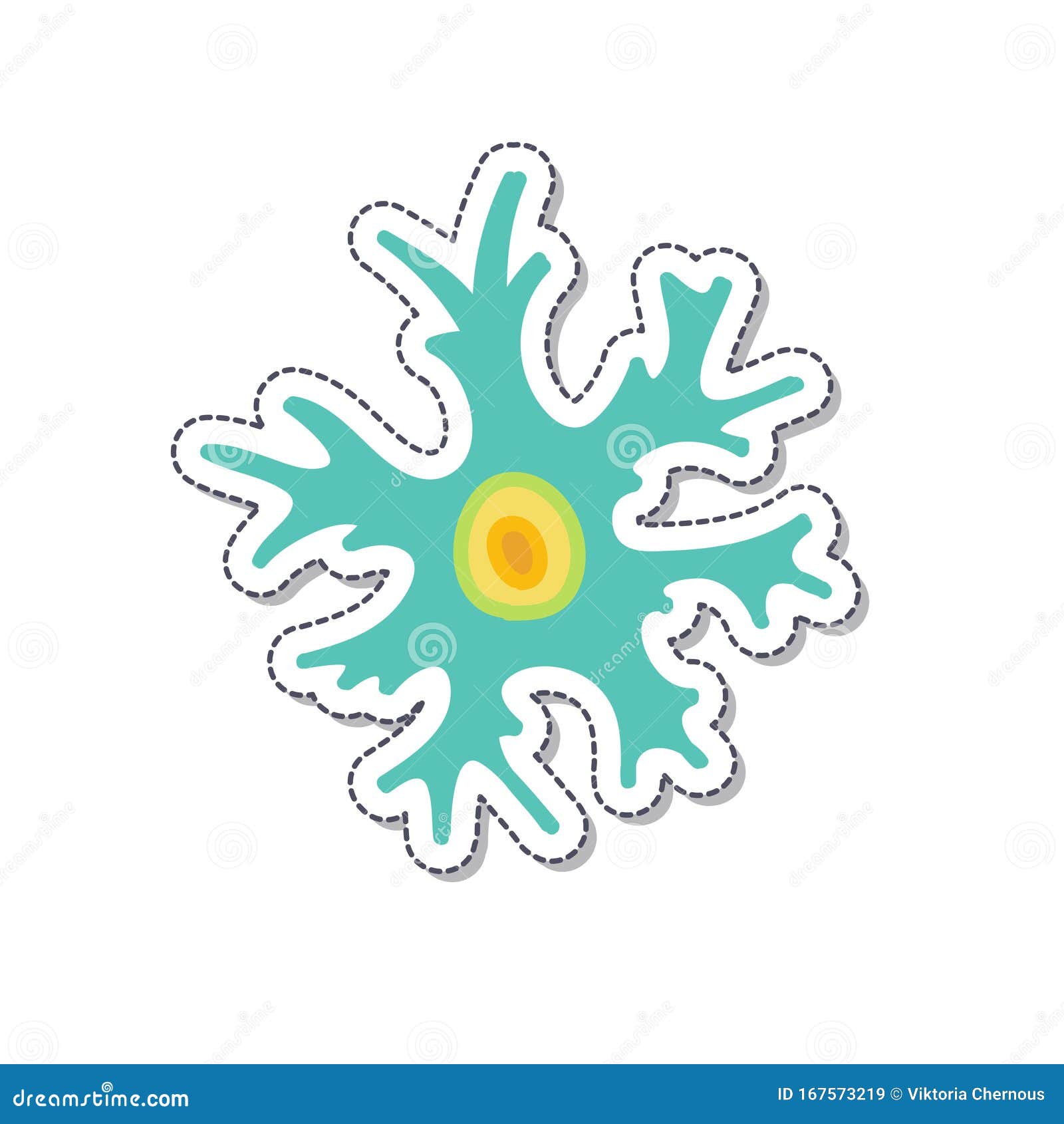 Neuron Doodle Icon, Vector Illustration Stock Illustration ...