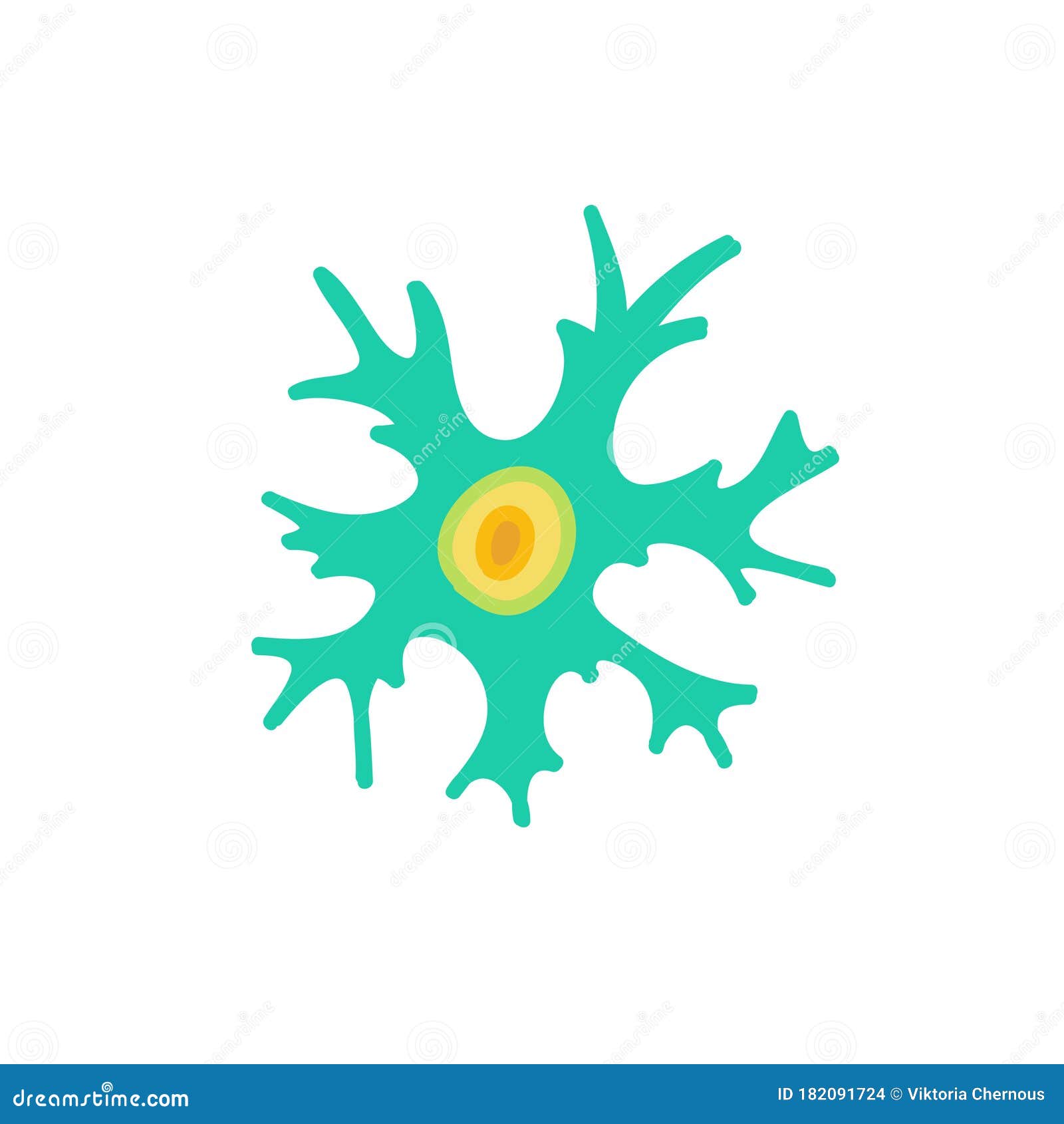 Neuron Doodle Icon, Vector Illustration Stock Illustration ...