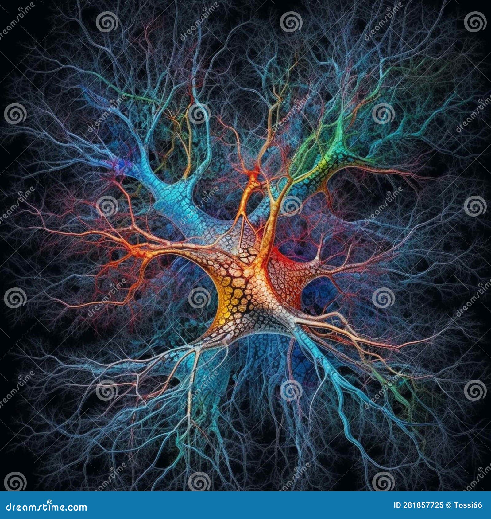 Neuron stock illustration. Illustration of tissue, neuronal - 281857725