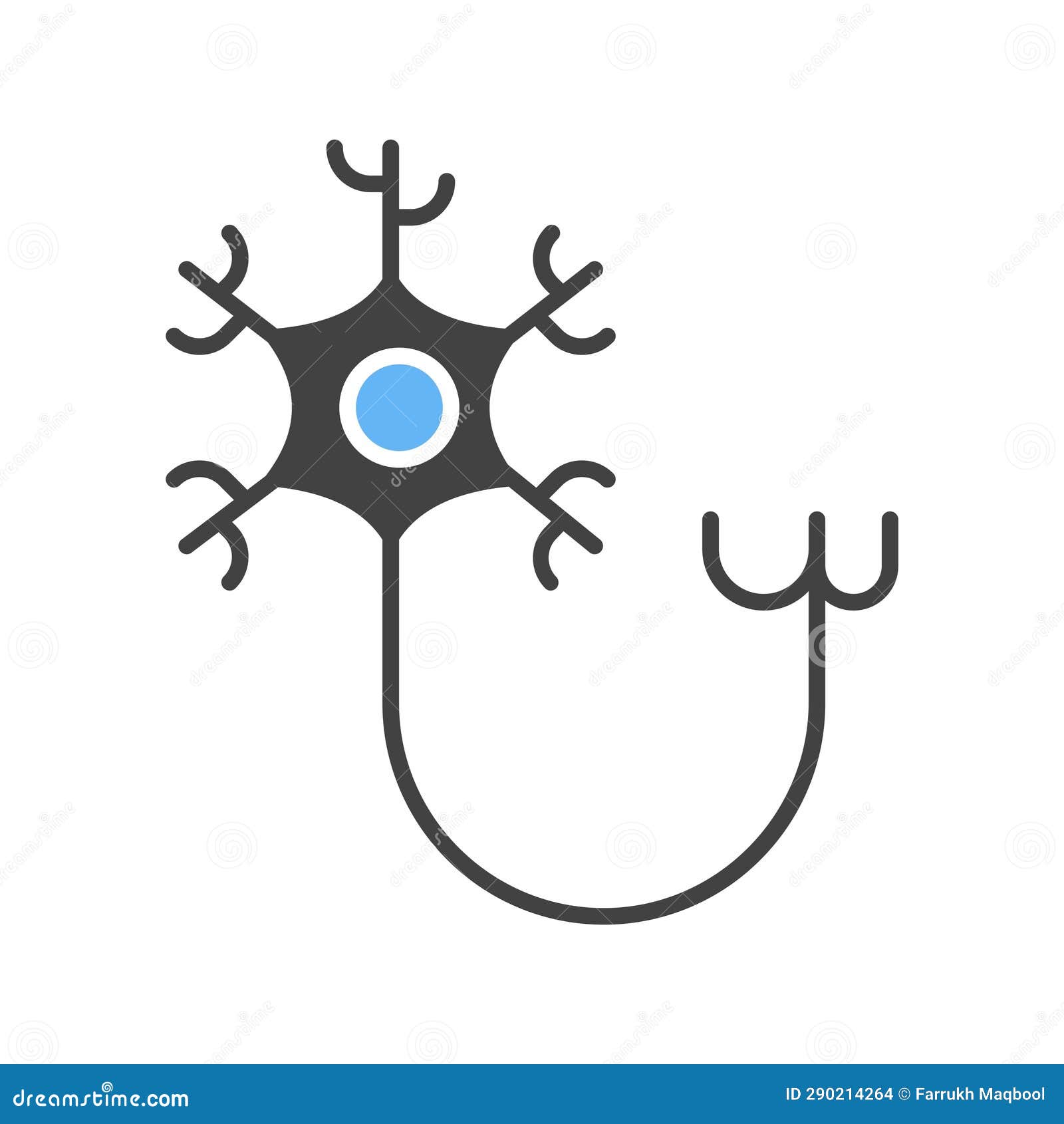 Neuron Icon Image. stock vector. Illustration of creative - 290214264