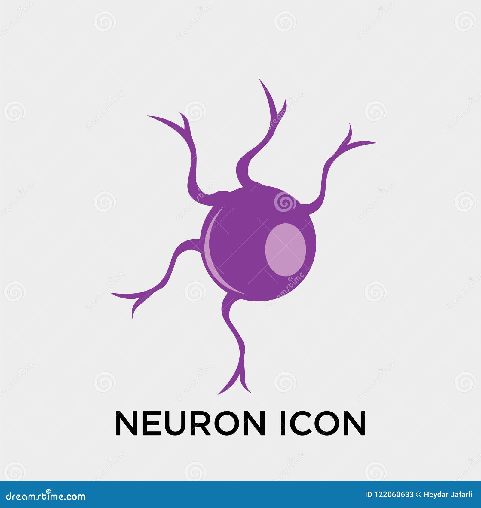 Neuron Icon Vector Sign and Symbol Isolated on White Background, Neuron ...