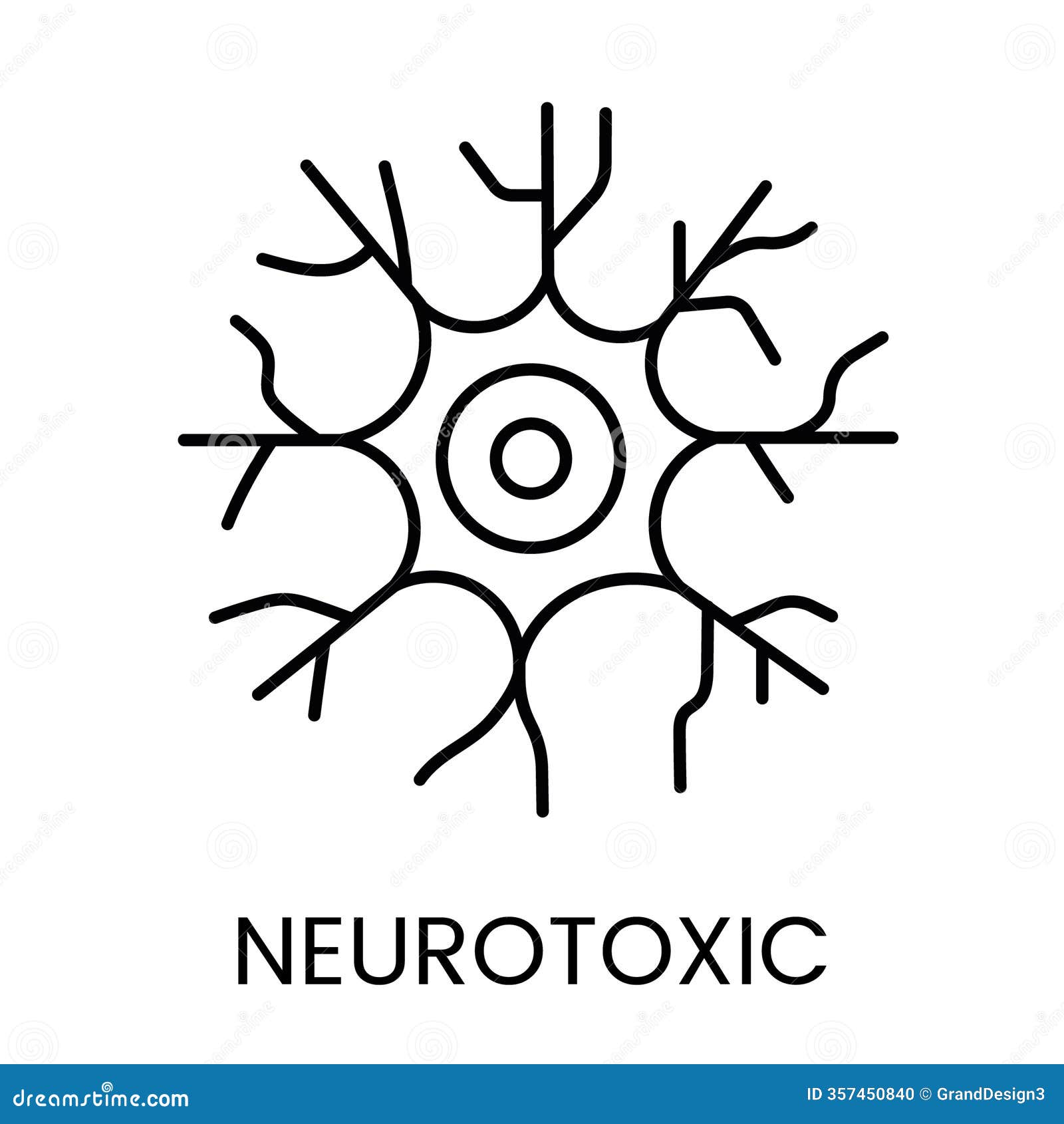 A Neuron Inspired Icon in Vector, with a Circular Layout Symbolizing ...