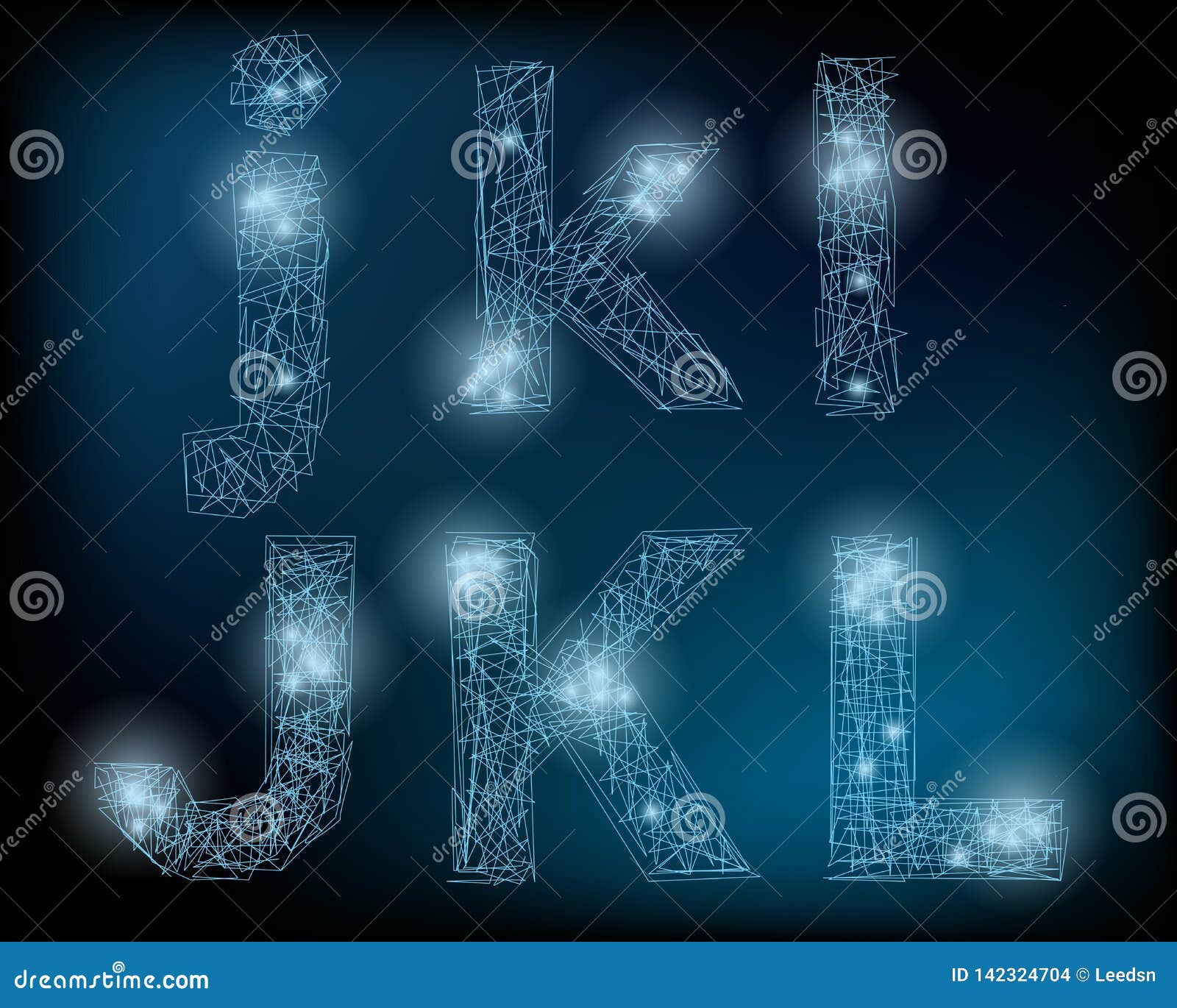 Neuron Letters and Numbers stock vector. Illustration of creative ...