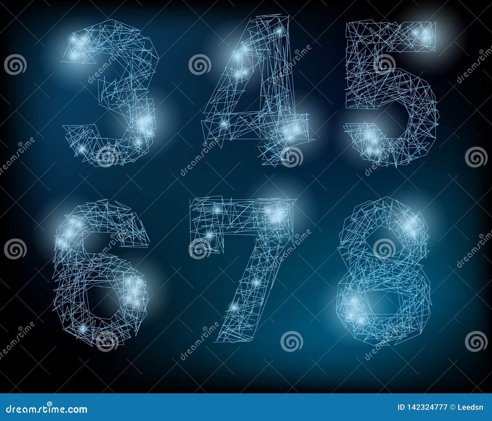 Neuron Letters and Numbers stock vector. Illustration of cyberspace ...