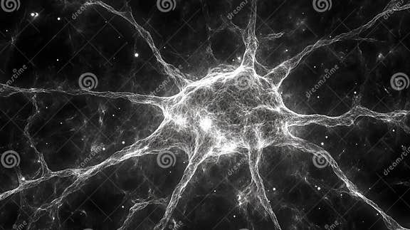 Neuron-like Structure in Deep Space, Symbolizing Connections in the ...